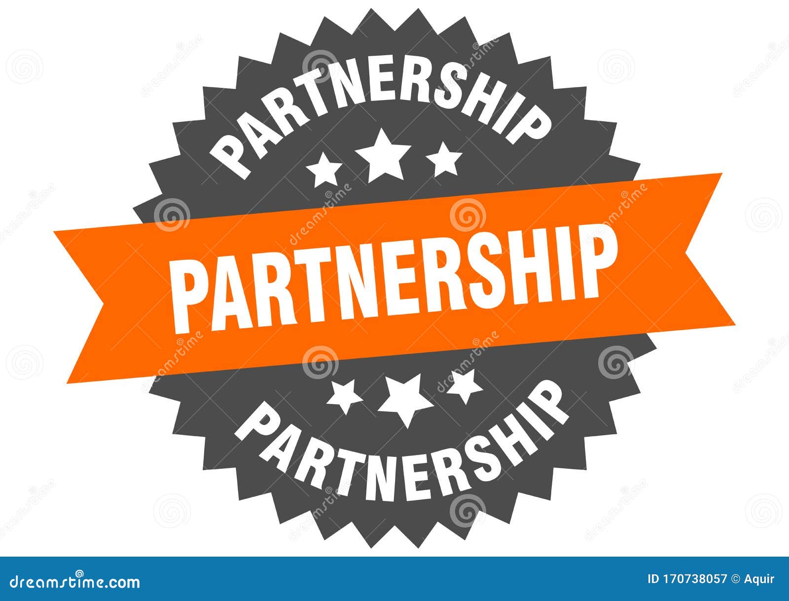 Partnership Sign. Partnership Circular Band Label. Partnership Sticker ...