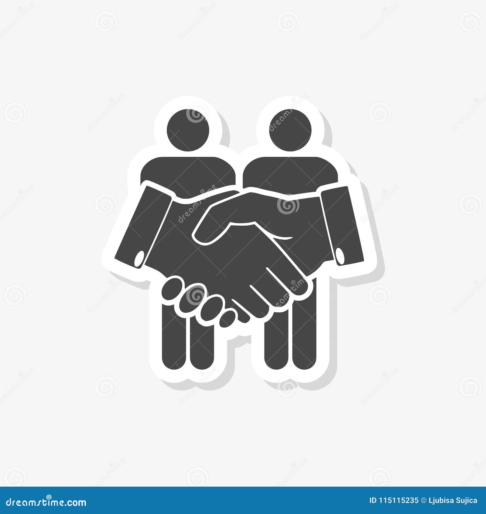 Partnership Sticker, Handshake, Simple Vector Icon Stock Vector ...