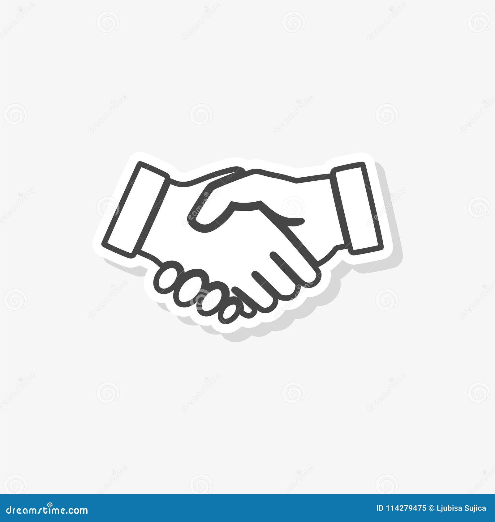 Partnership Sticker, Handshake, Simple Vector Icon Stock Vector ...