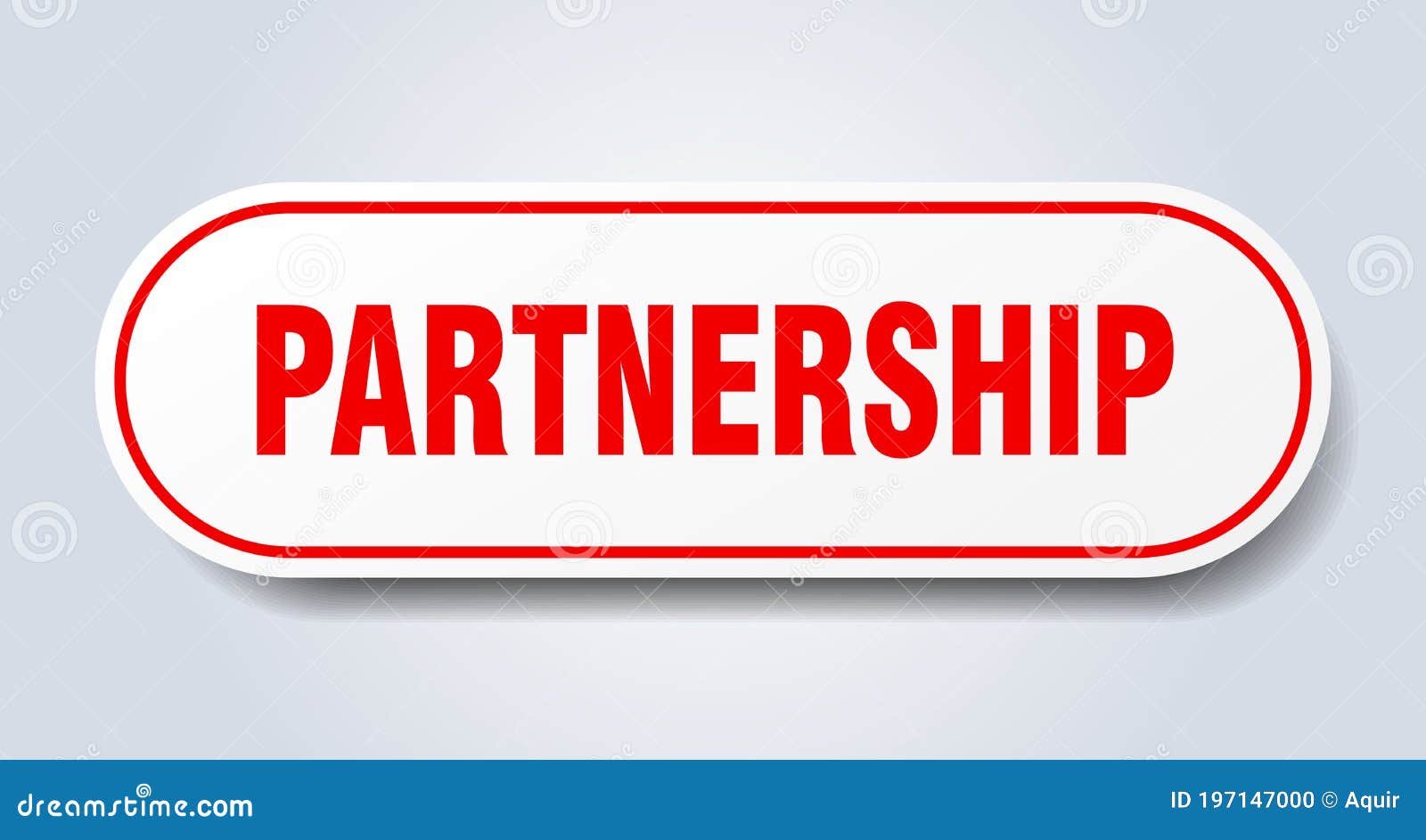 Partnership sticker. stock vector. Illustration of badge - 197147000