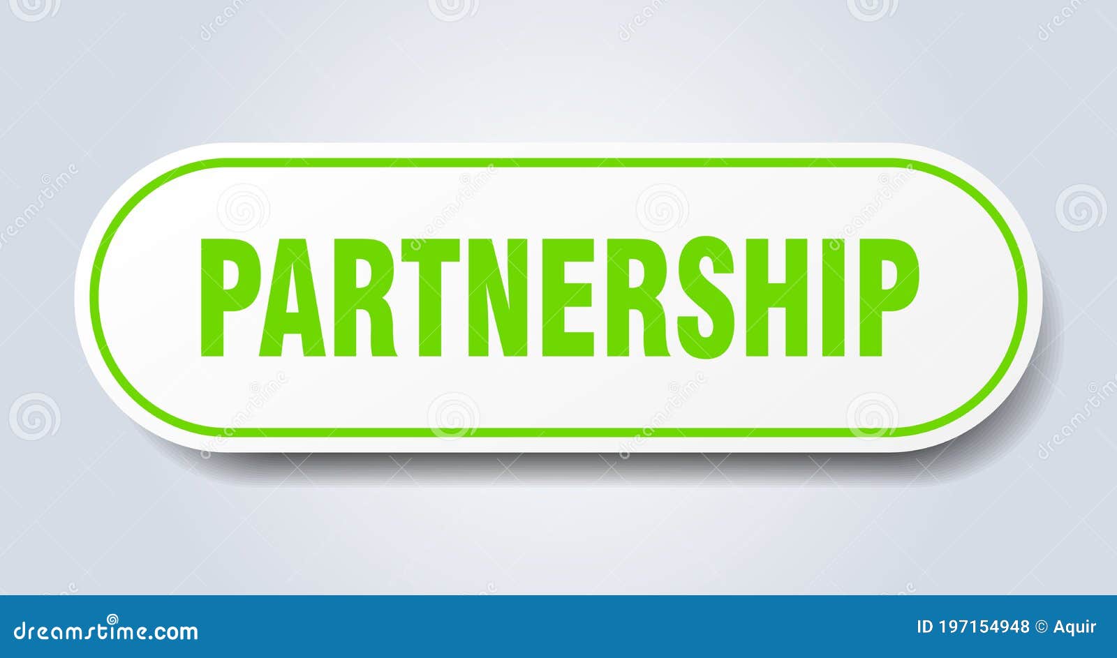 Partnership sticker. stock vector. Illustration of template - 197154948