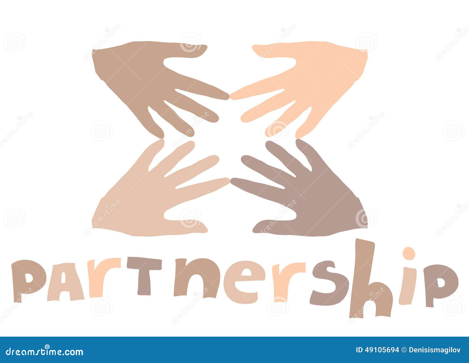 Partnership stock vector. Illustration of black, congratulating - 49105694