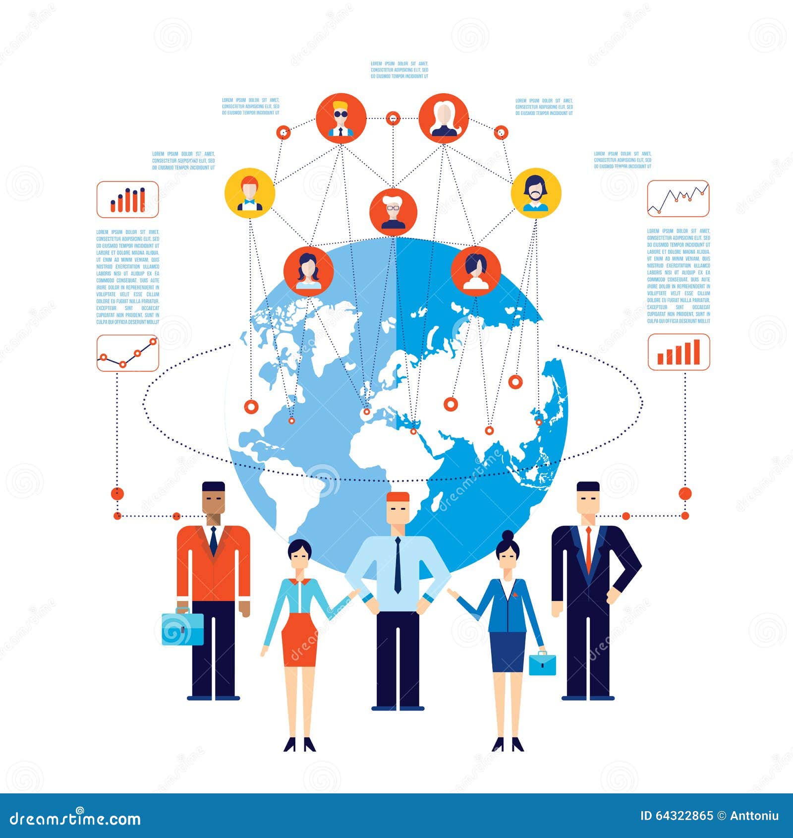Partnership Teamwork Successful Global Business Team Social Network ...