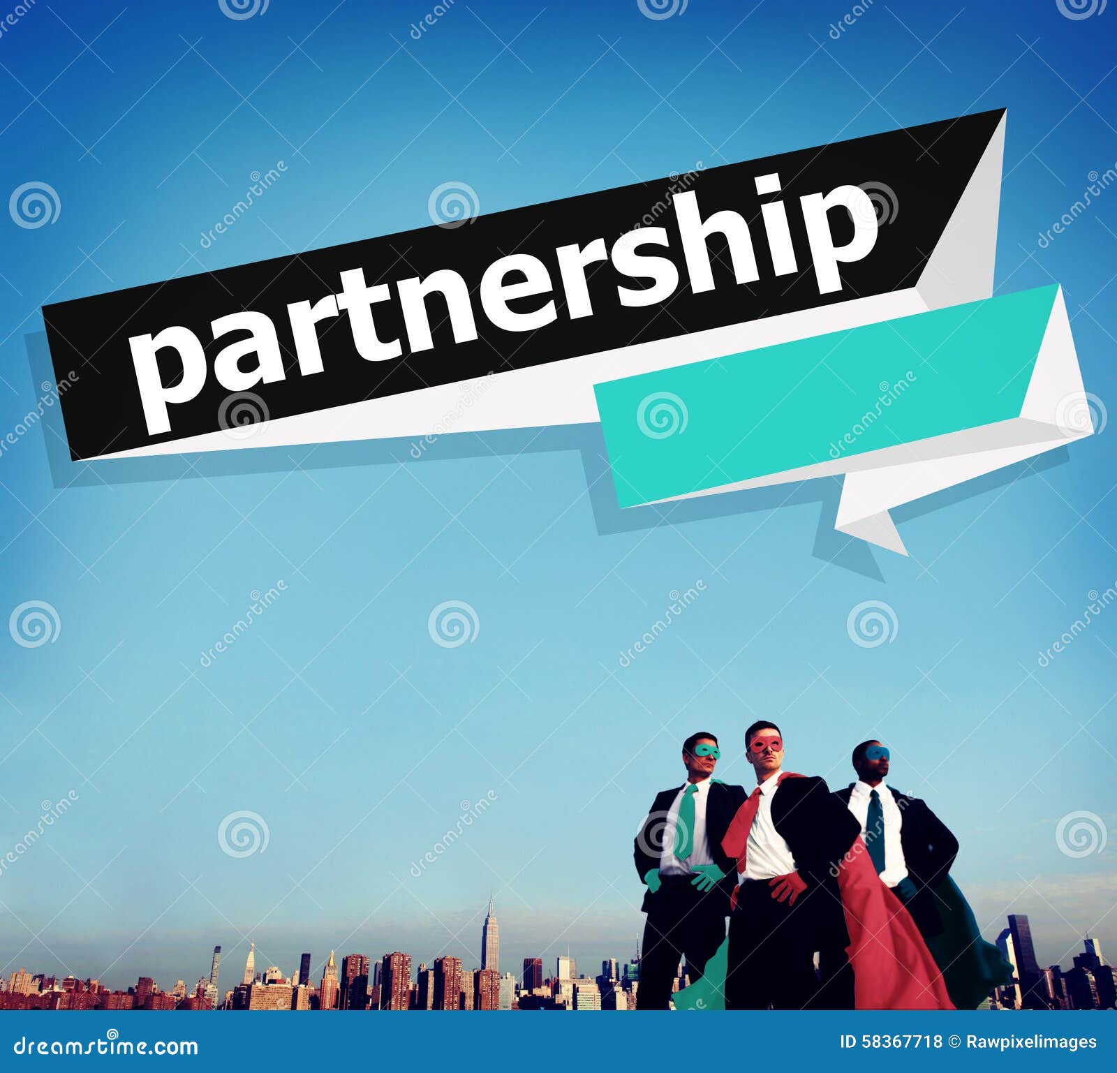 Partnership Teamwork Team Building Organazation Concept Stock Photo ...