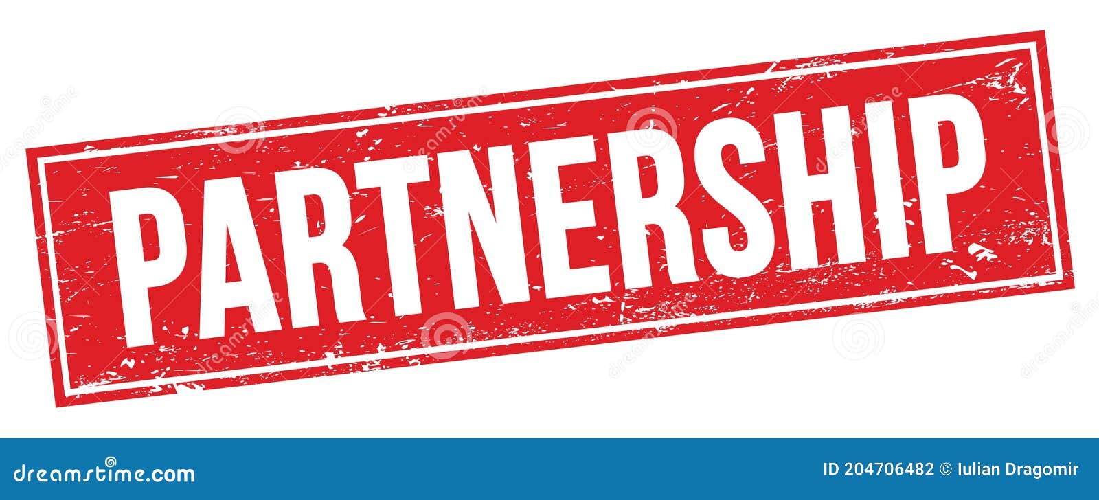 PARTNERSHIP Text on Red Grungy Rectangle Stamp Stock Illustration ...