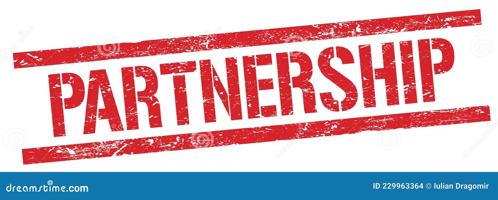 PARTNERSHIP Text on Red Grungy Rectangle Stamp Stock Illustration ...