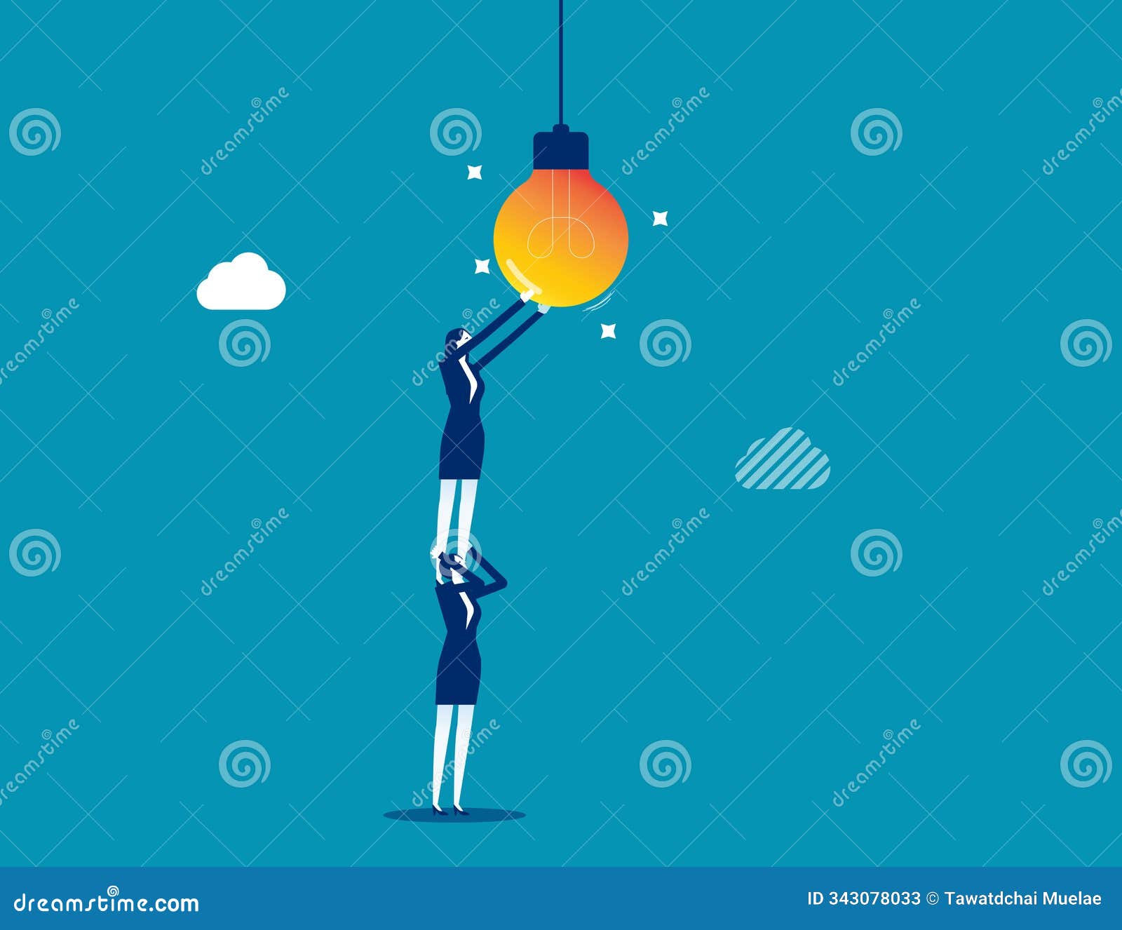 Partnership To Success Together, Teamwork Help Get Solution To Solve ...