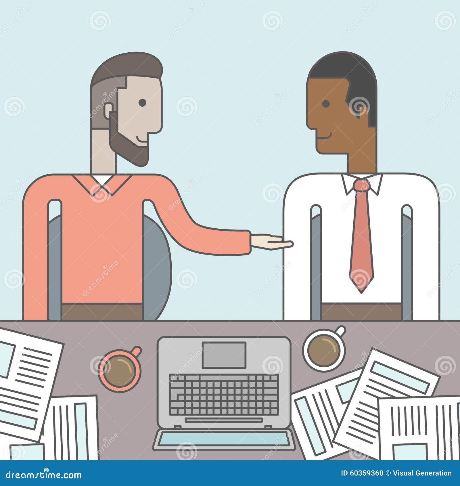 Partnership stock vector. Illustration of brainstorming - 60359360