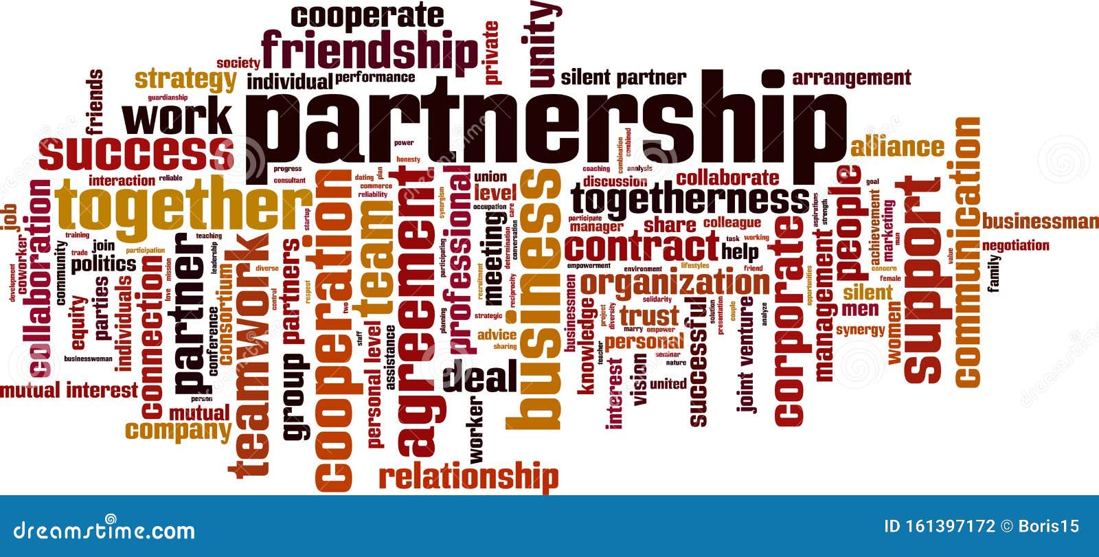 Partnership word cloud stock vector. Illustration of personal - 161397172