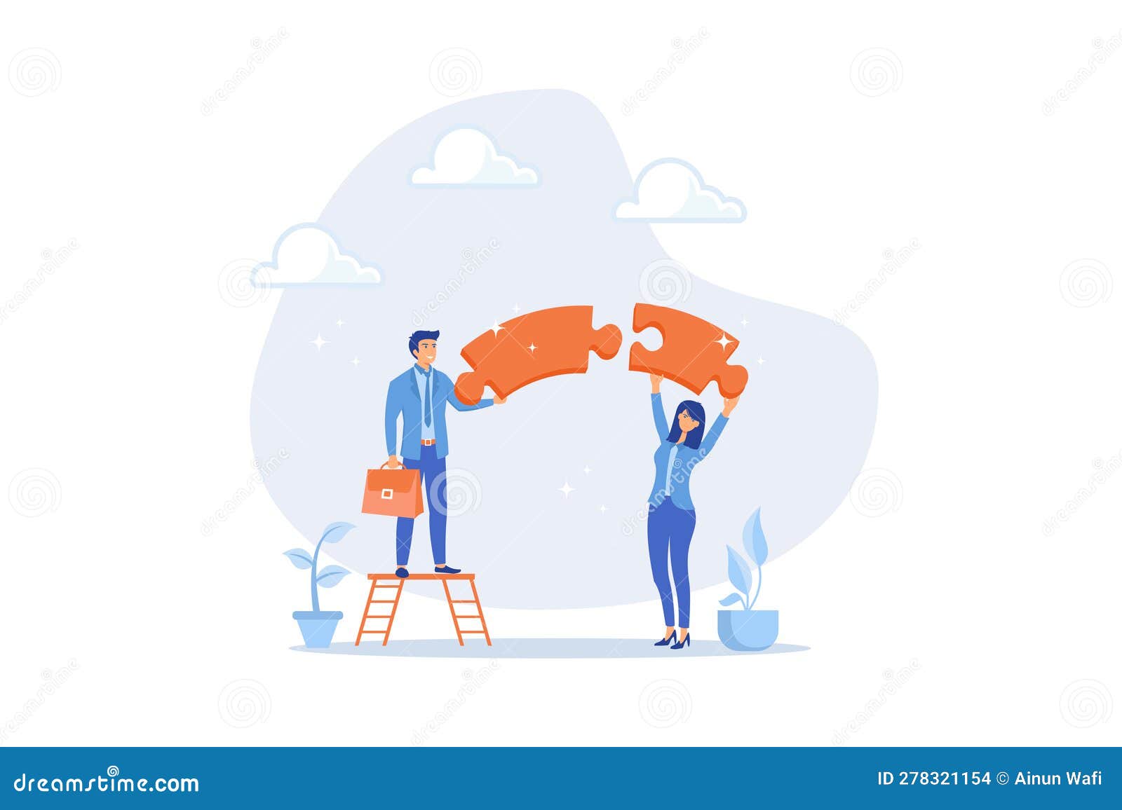 Partnership Working Together for Success, Friendship or Connection To ...