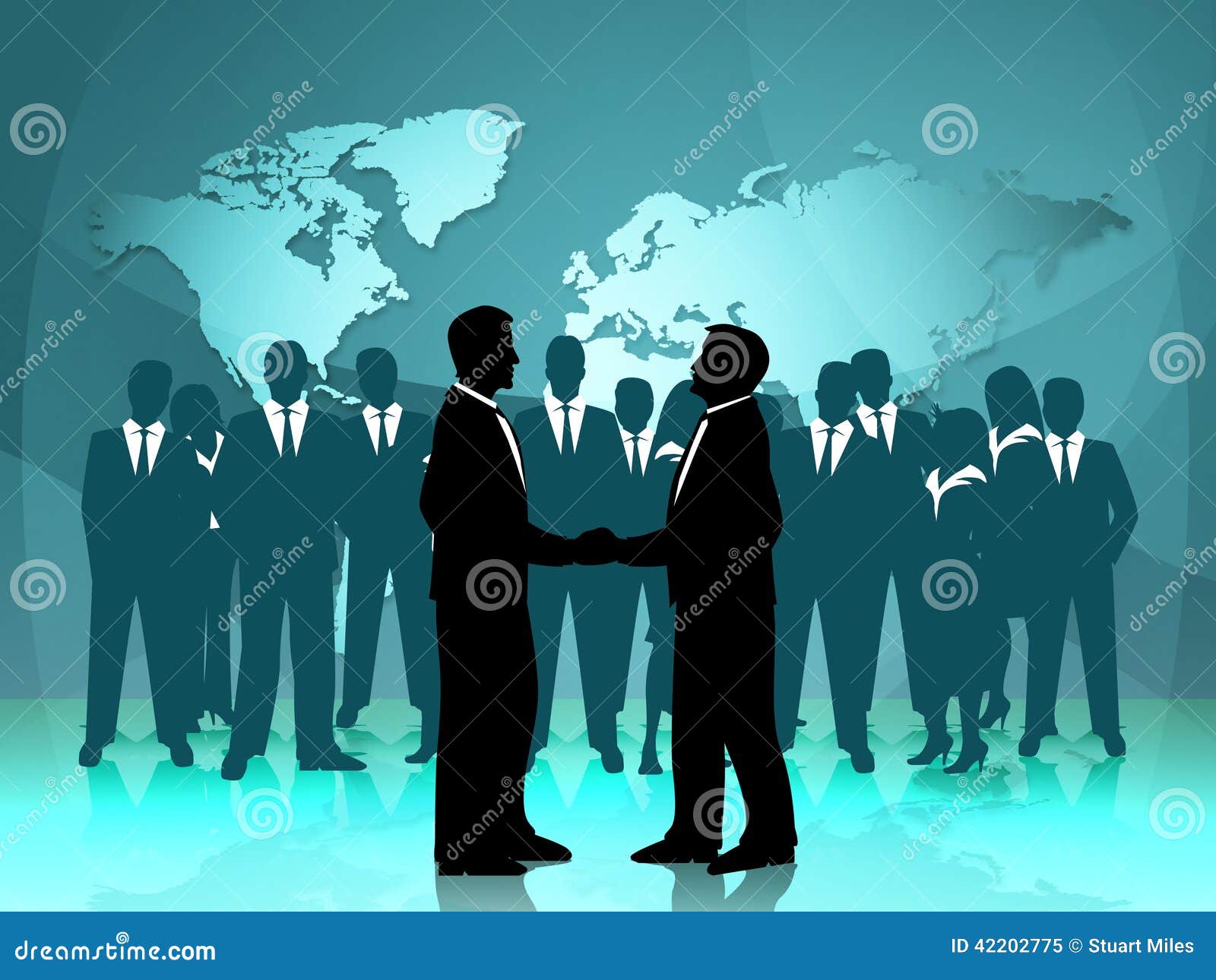 Partnership World Means Work Together and Cooperation Stock ...