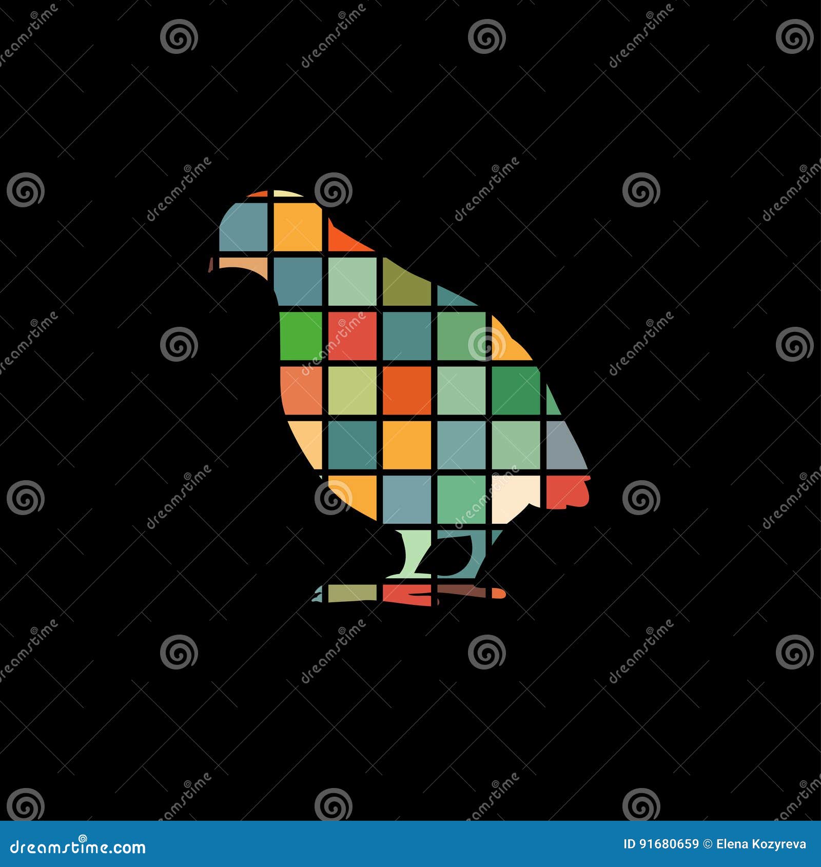 Partridge Bird Color Silhouette Animal Stock Vector - Illustration of ...