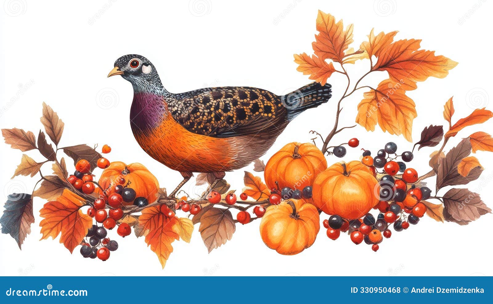 A Partridge in a Pear Tree Pattern, Modern, Graphic Design, White ...