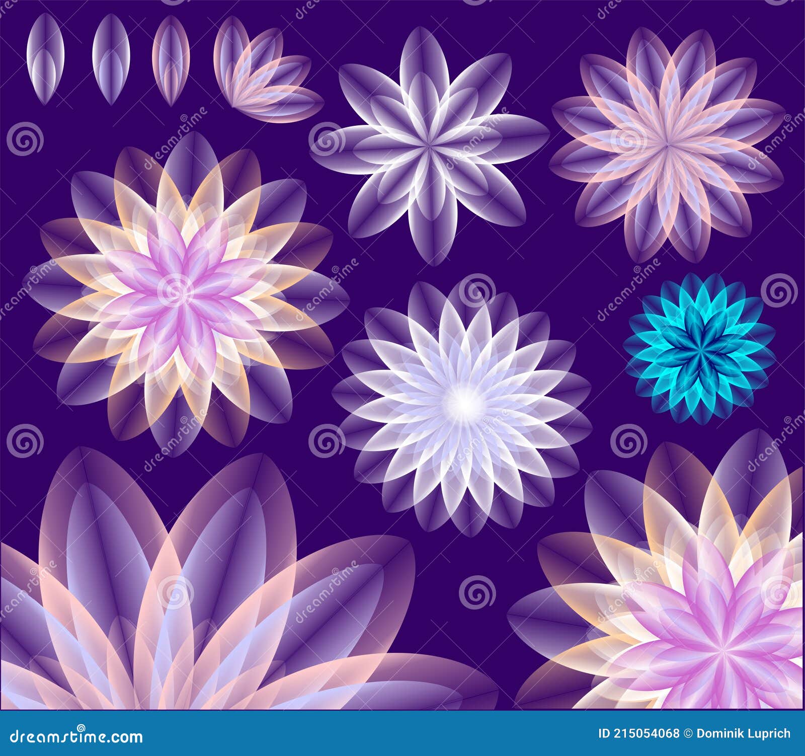 Abstract flower design stock vector. Illustration of colour - 215054068