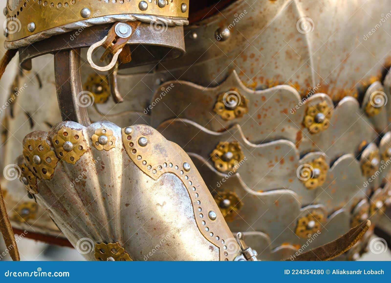 Parts of Ancient Knight S Armor.a Medieval Concept Stock Photo - Image ...