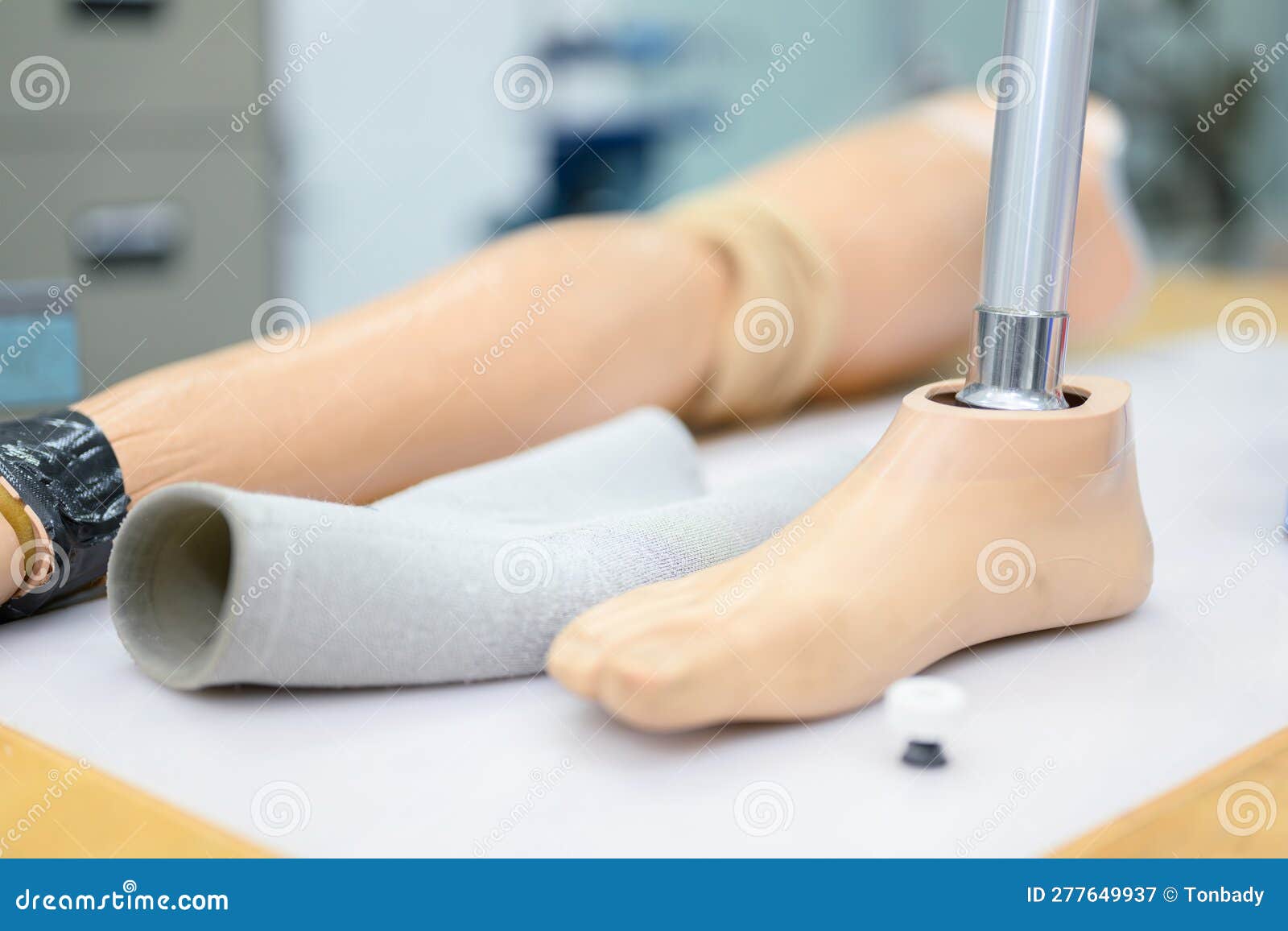 Parts of Artificial Leg and Various Tools in Prosthetic Workshop Stock ...