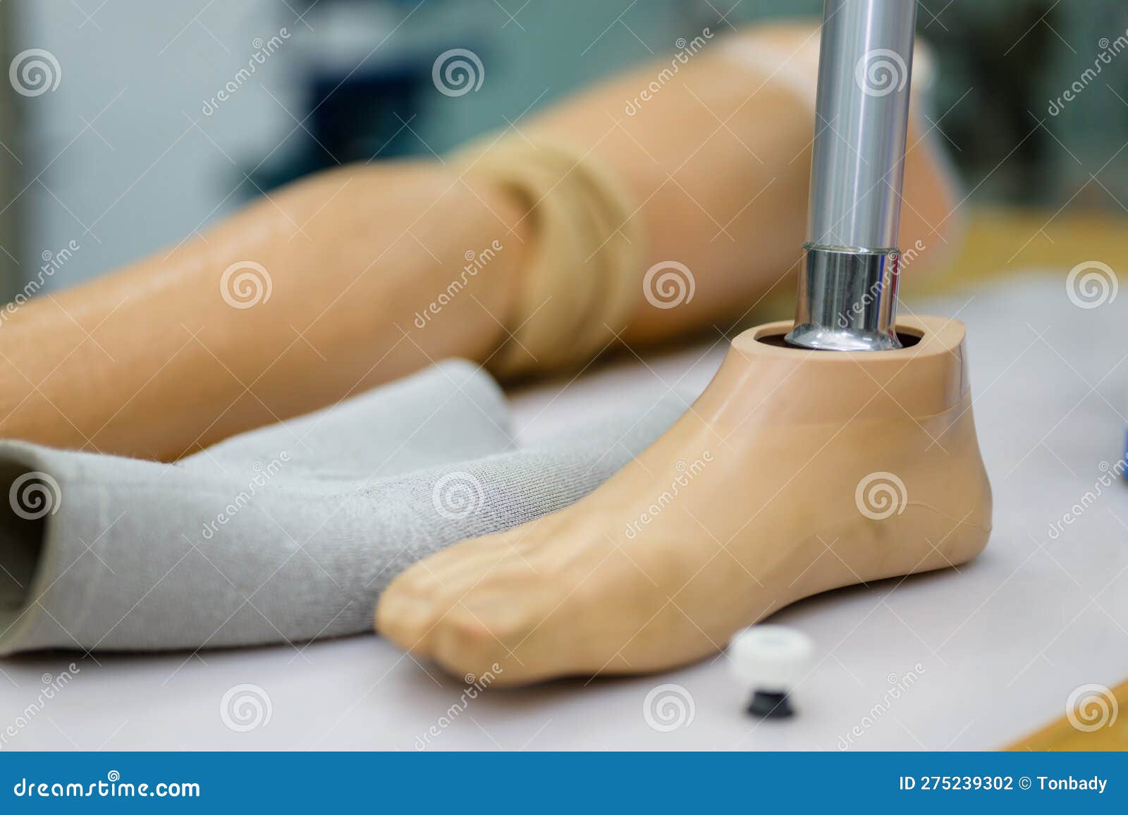 Parts of Artificial Leg and Various Tools in Prosthetic Workshop Stock ...