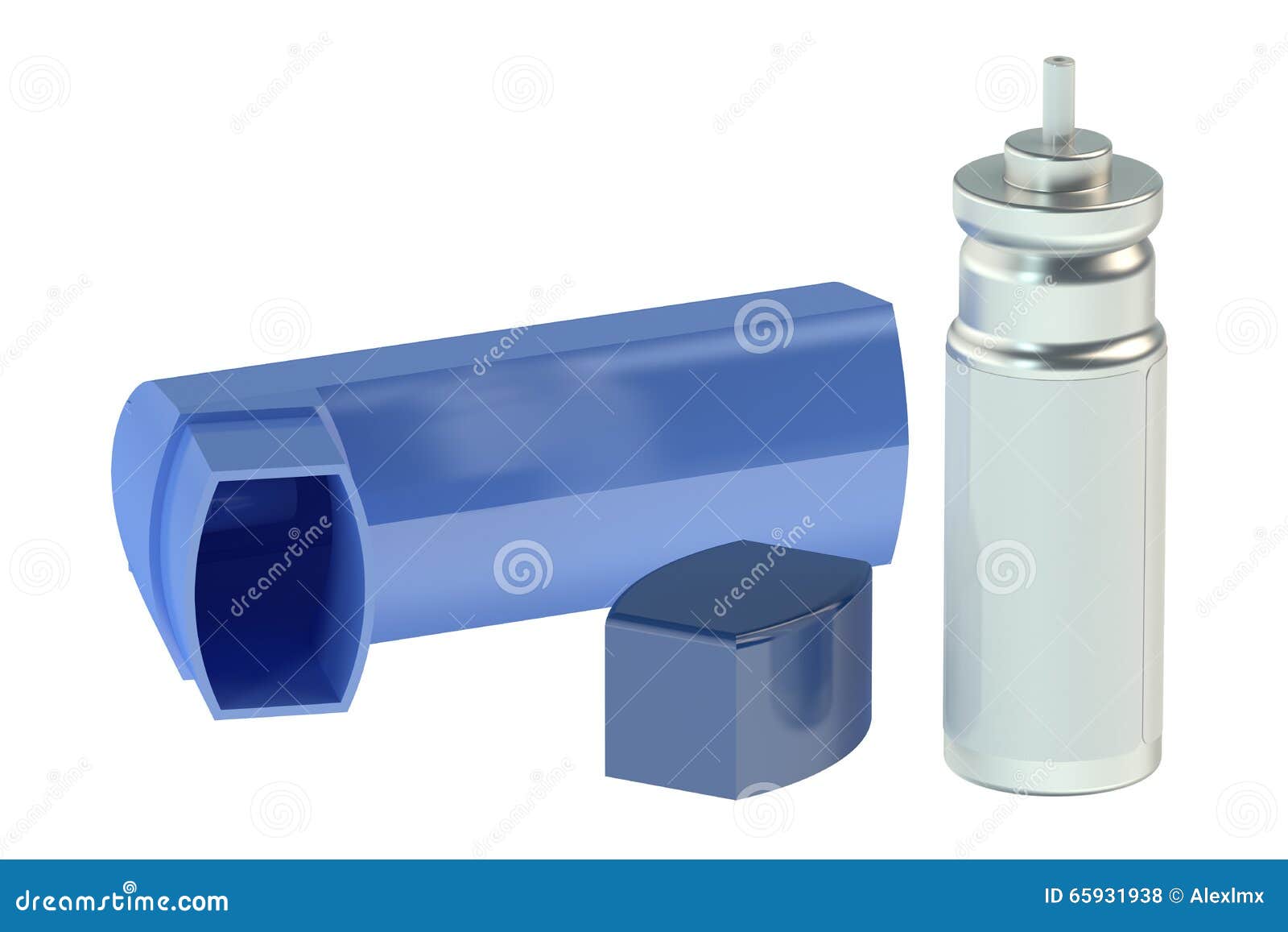 Parts of asthma inhaler stock illustration. Illustration of medication ...