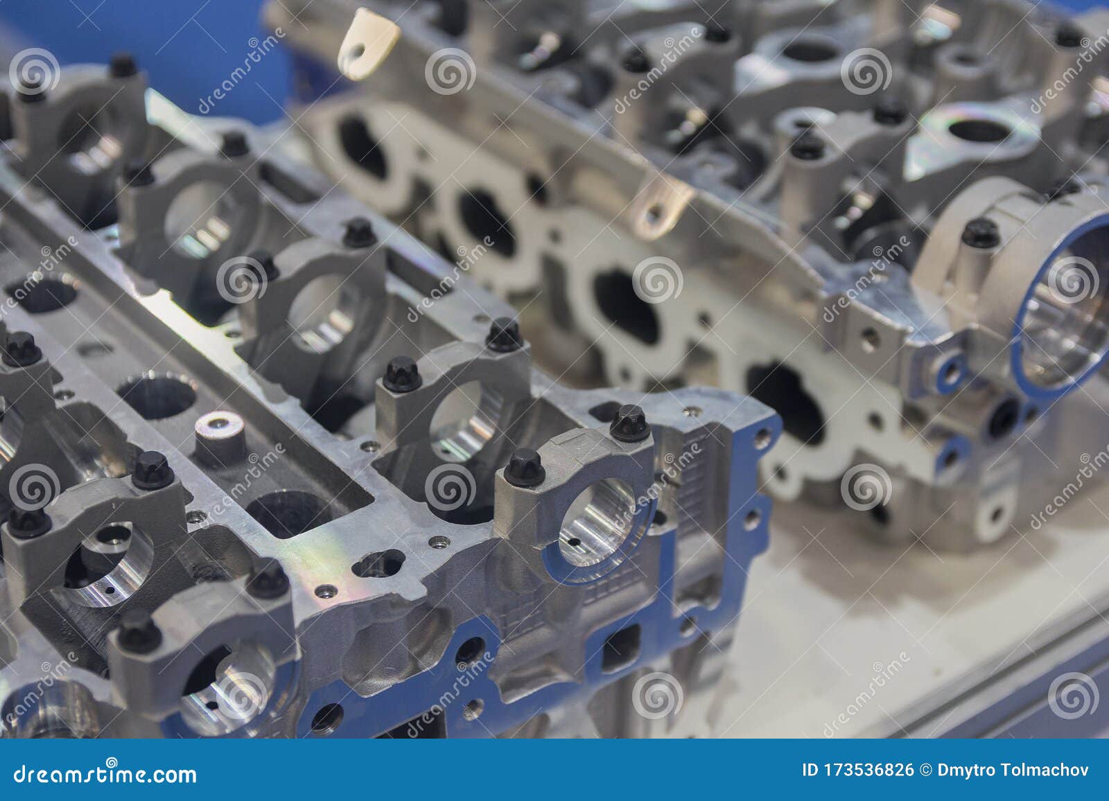 Parts of the Automobile Engine on a Table Stock Photo - Image of ...
