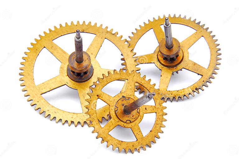 Parts of clockwork stock image. Image of mechanism, device - 37615601
