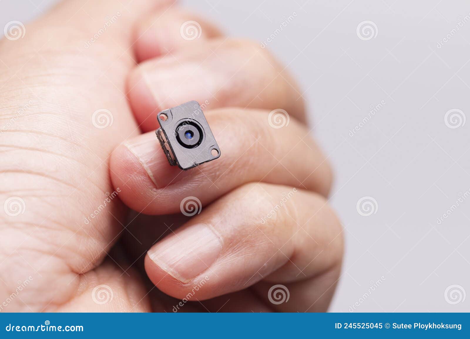 Parts of the Digital Camera Compared To the Size of the Fingernails ...