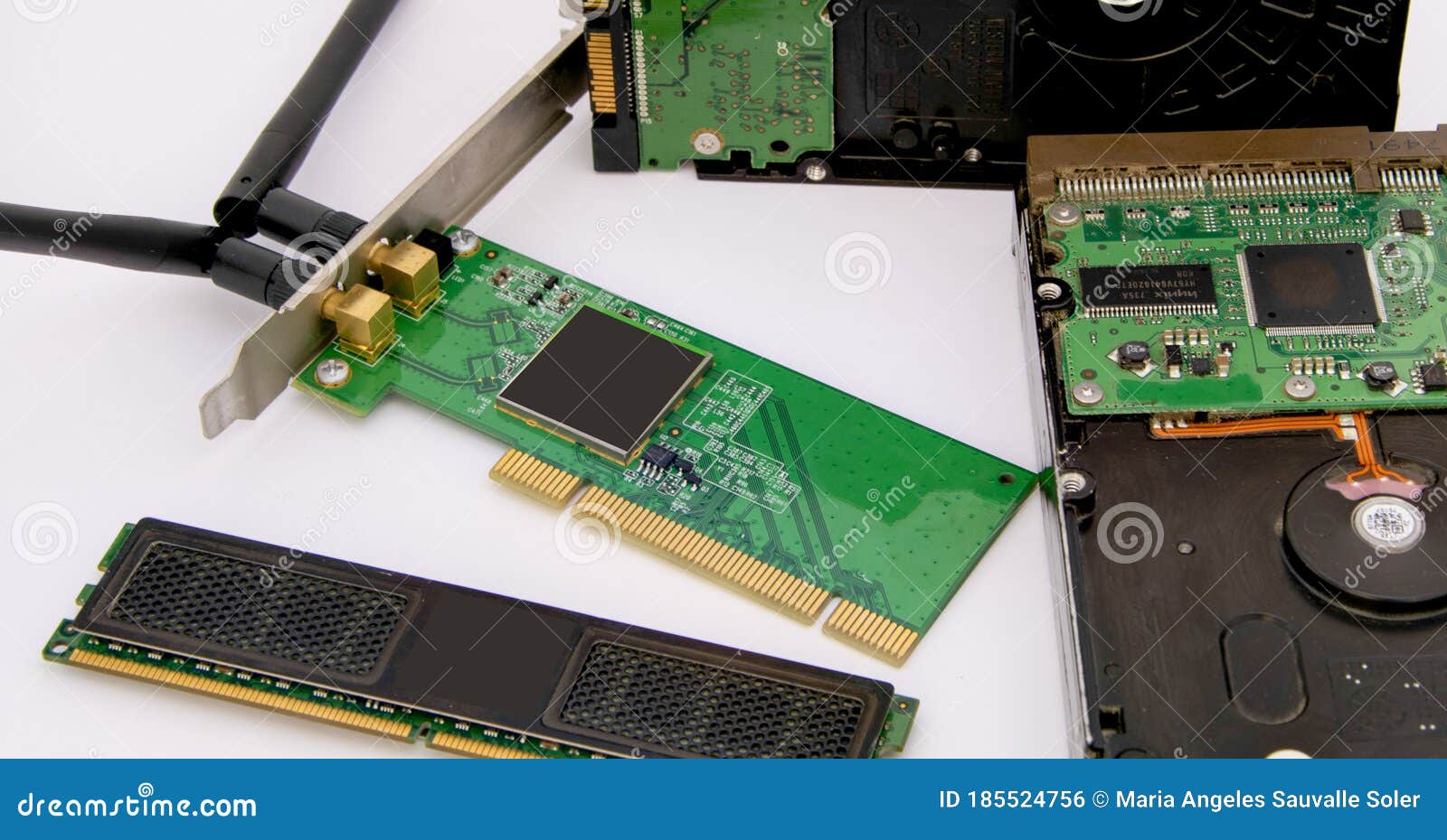 Interior Elements of a Computer. Stock Photo - Image of antenna ...