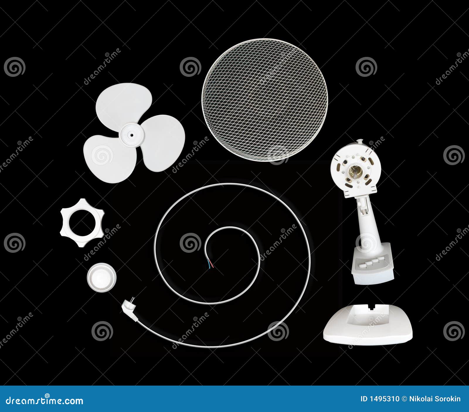 Parts of fan on spiral stock photo. Image of illusion - 1495310