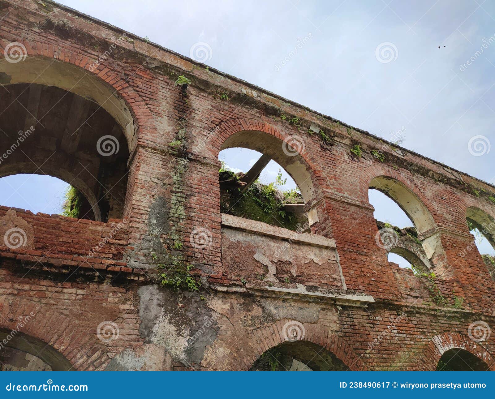 Parts of the Former Colonial Fort Building Stock Image - Image of wall ...
