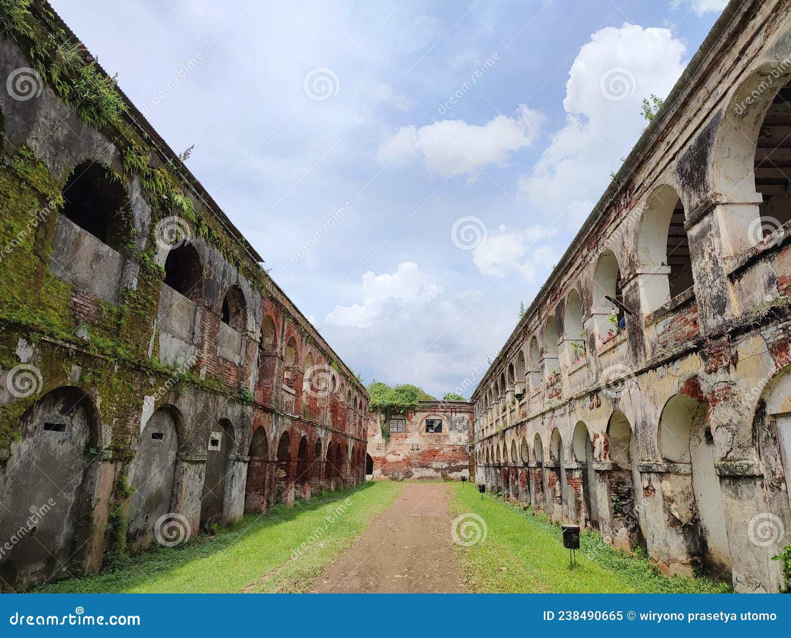 Parts of the Former Colonial Fort Building Stock Image - Image of arch ...