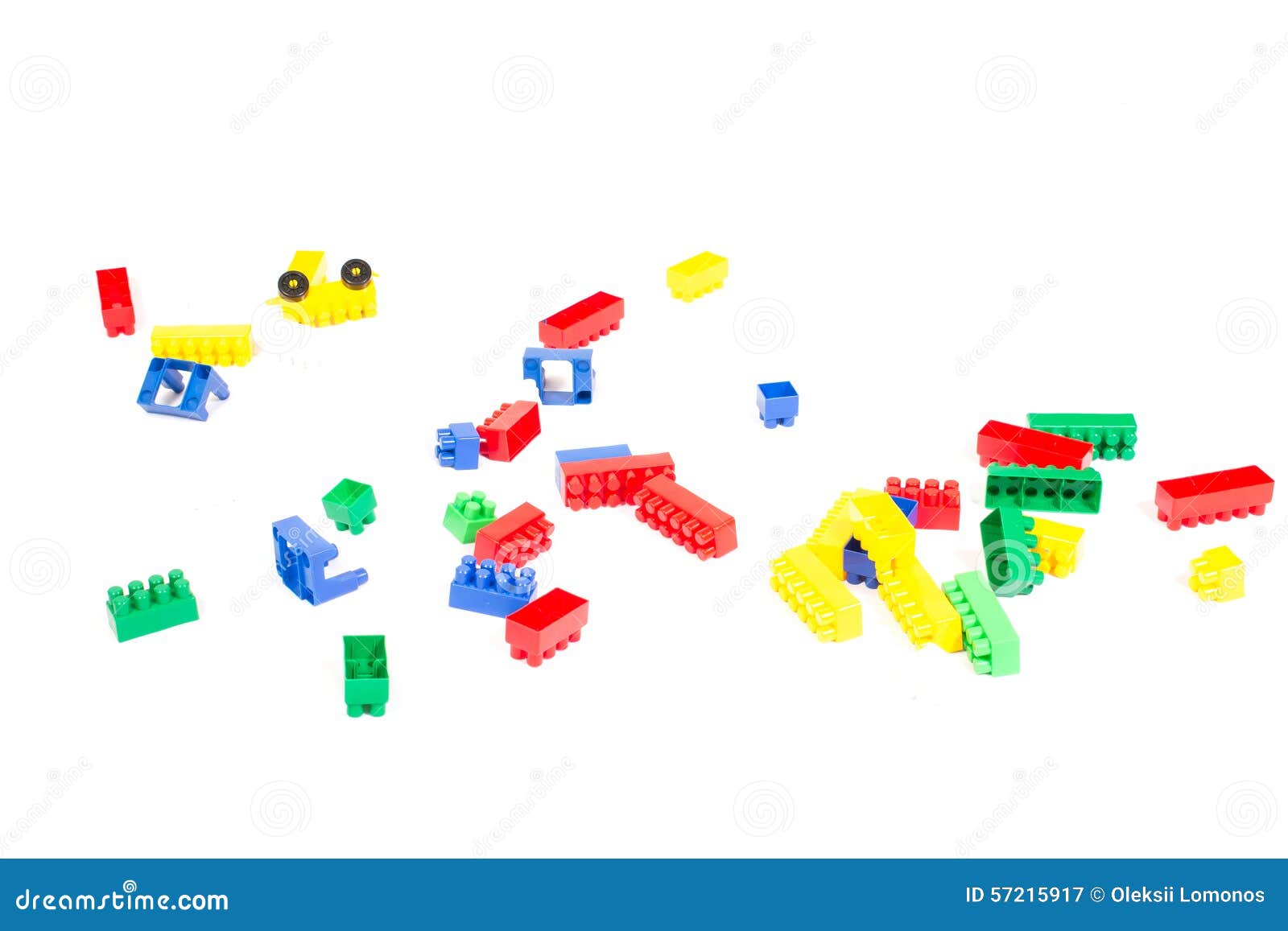 Parts of Lego scattered stock image. Image of look, build - 57215917