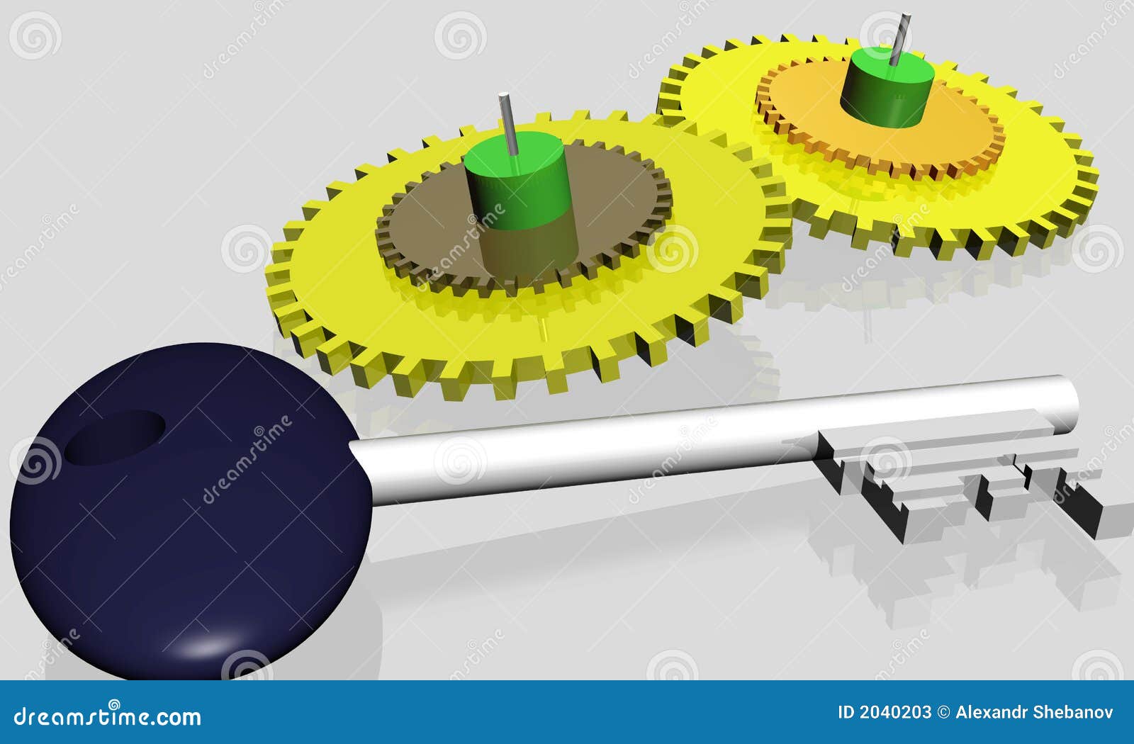 Parts Of Mechanism And Key Picture. Image: 2040203