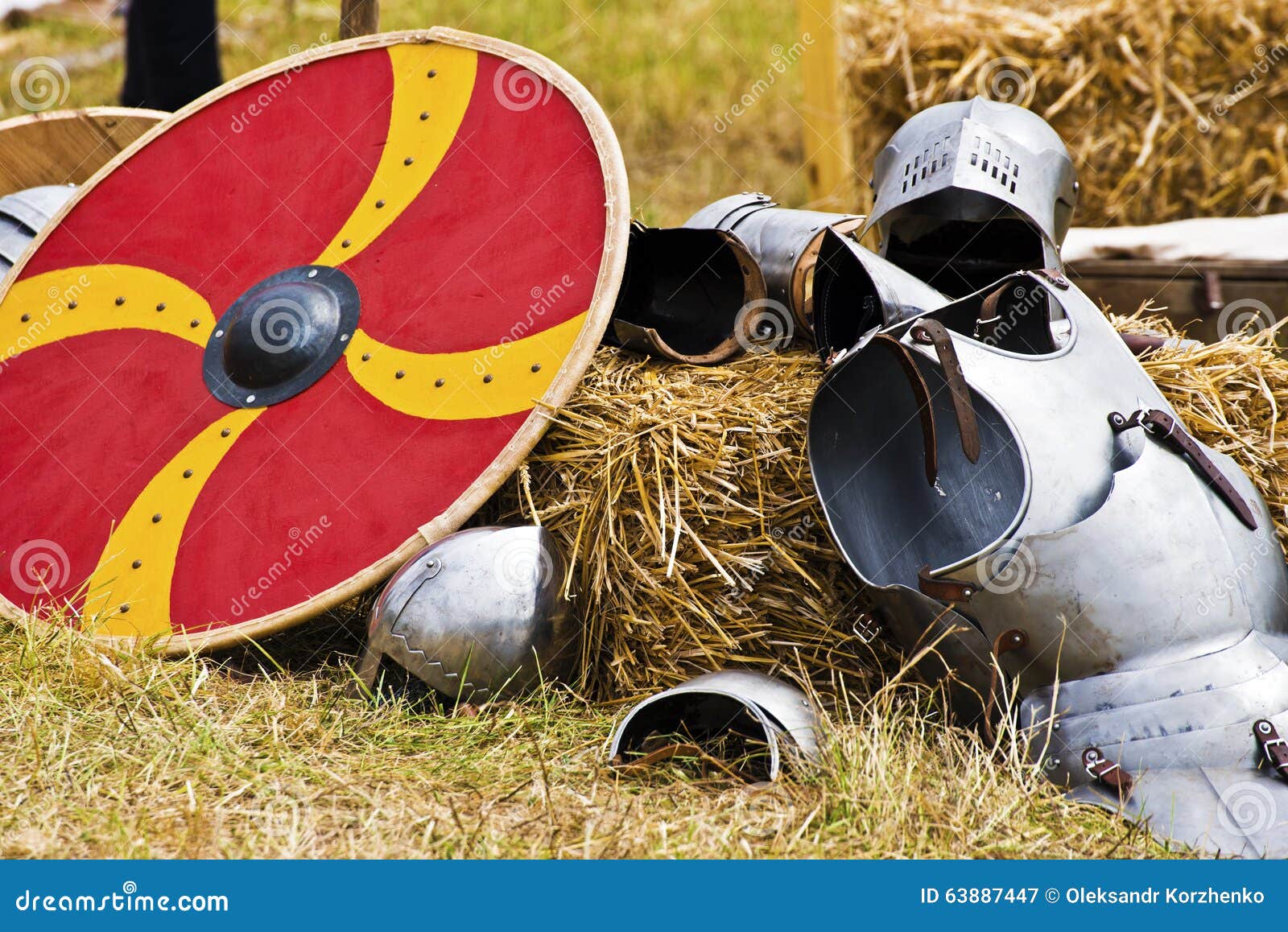 Parts of Medieval Armor and Round Loop Stock Image - Image of martial ...
