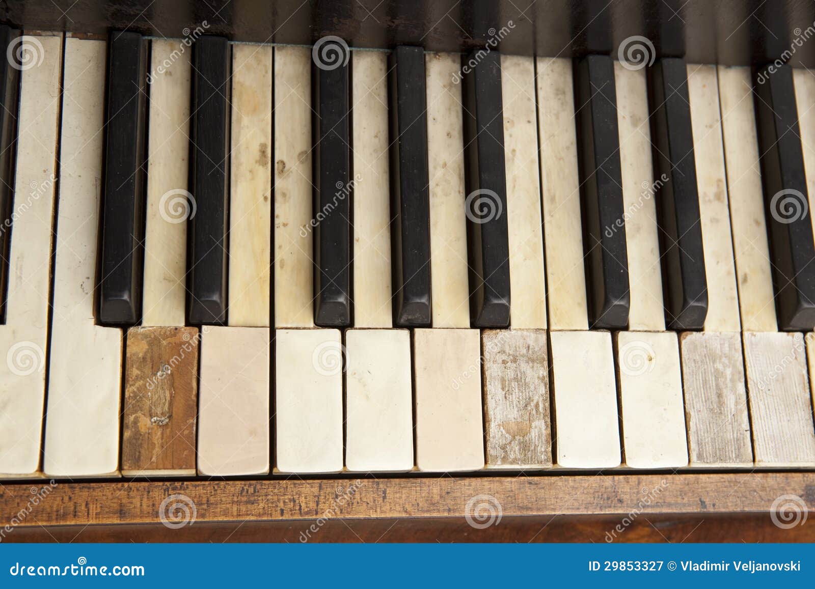 Old piano keyboard stock image. Image of black, style - 29853327