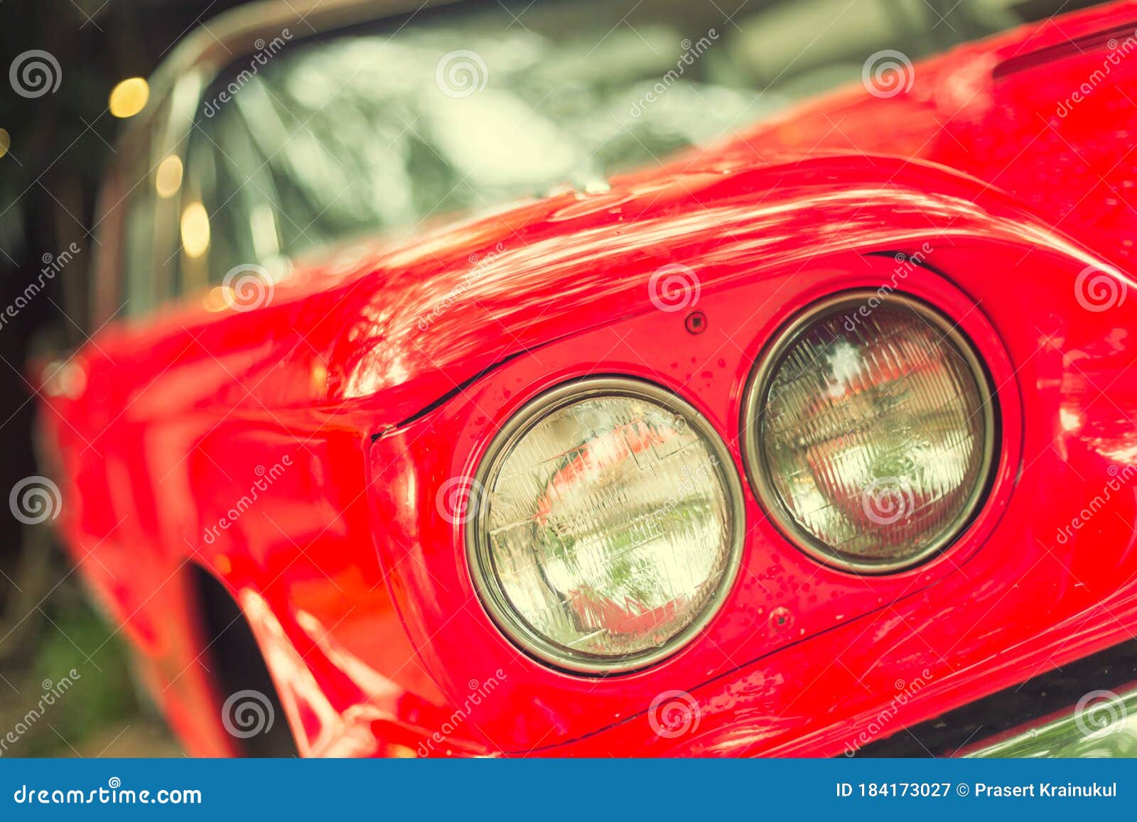 Parts of the Red Vintage Car Stock Image - Image of auto, detail: 184173027