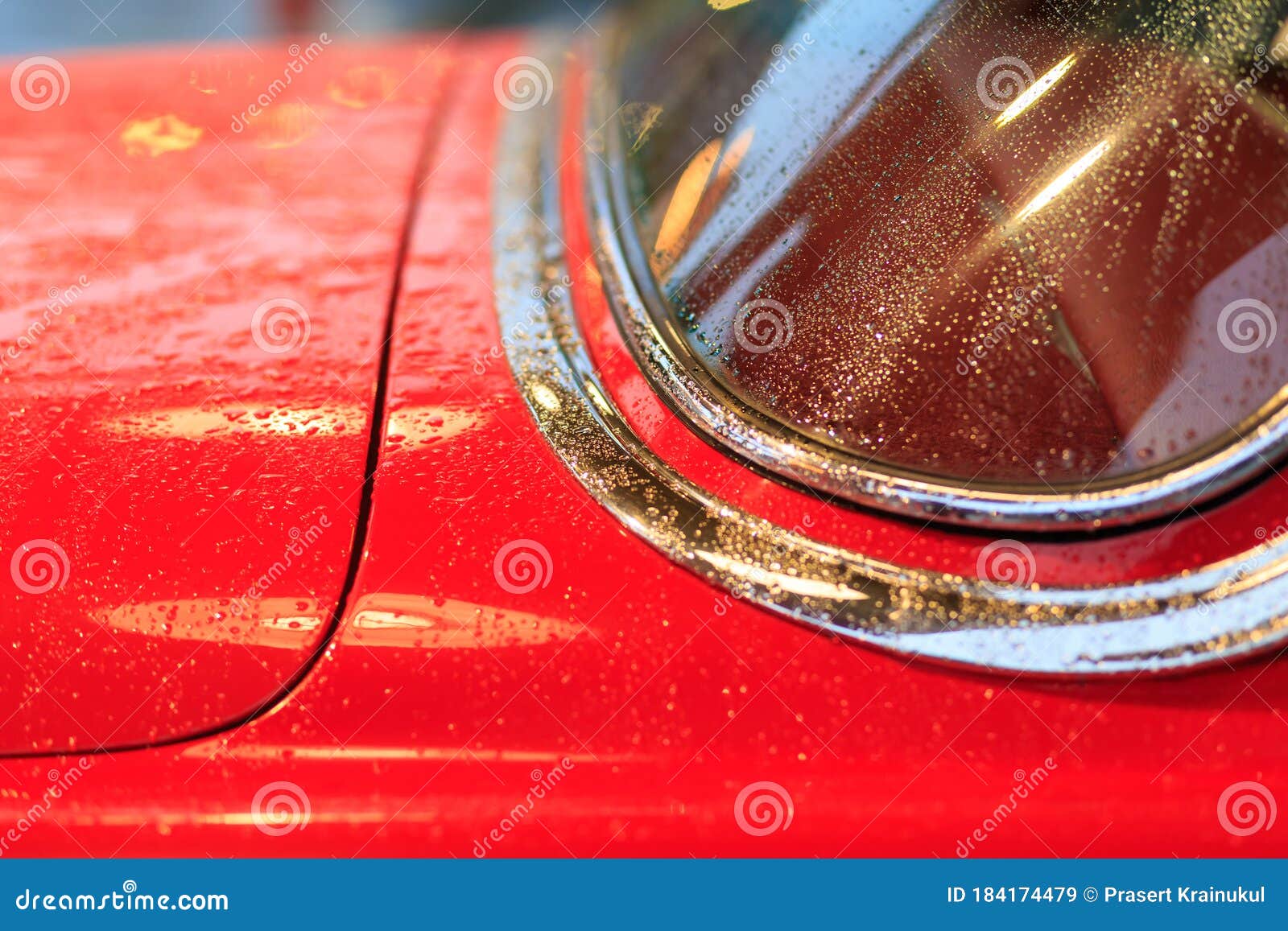 A Parts of the Red Vintage Car Stock Image - Image of vintage ...