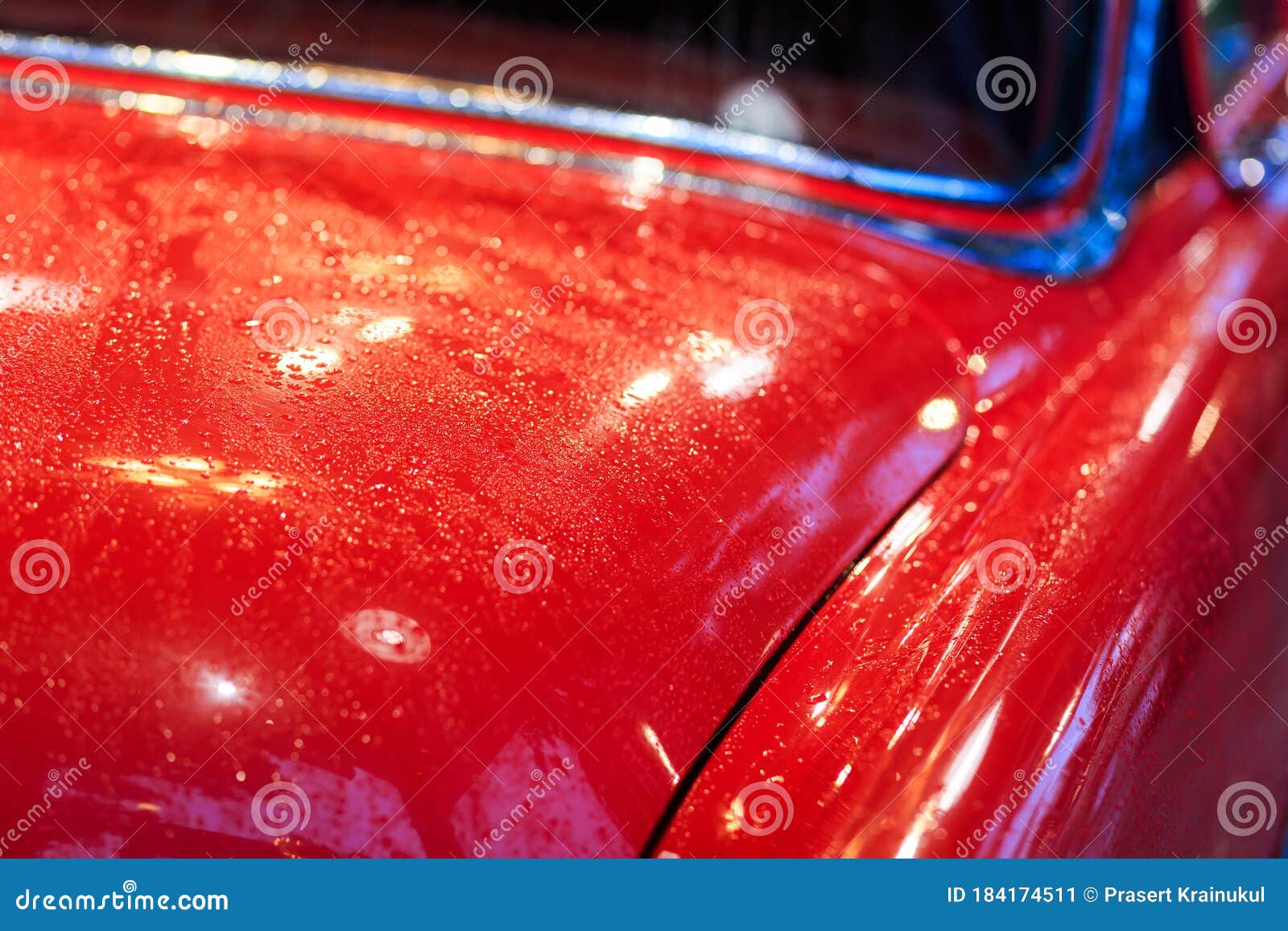 A Parts of the Red Vintage Car Stock Image - Image of antique, auto ...