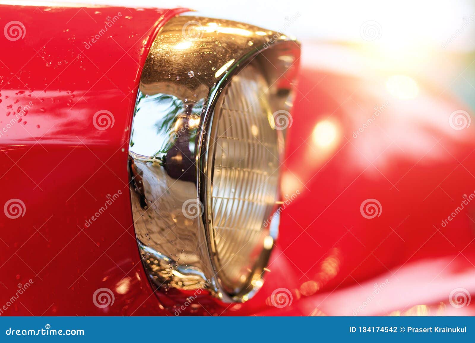 A Parts of the Red Vintage Car Stock Photo - Image of antique, design ...