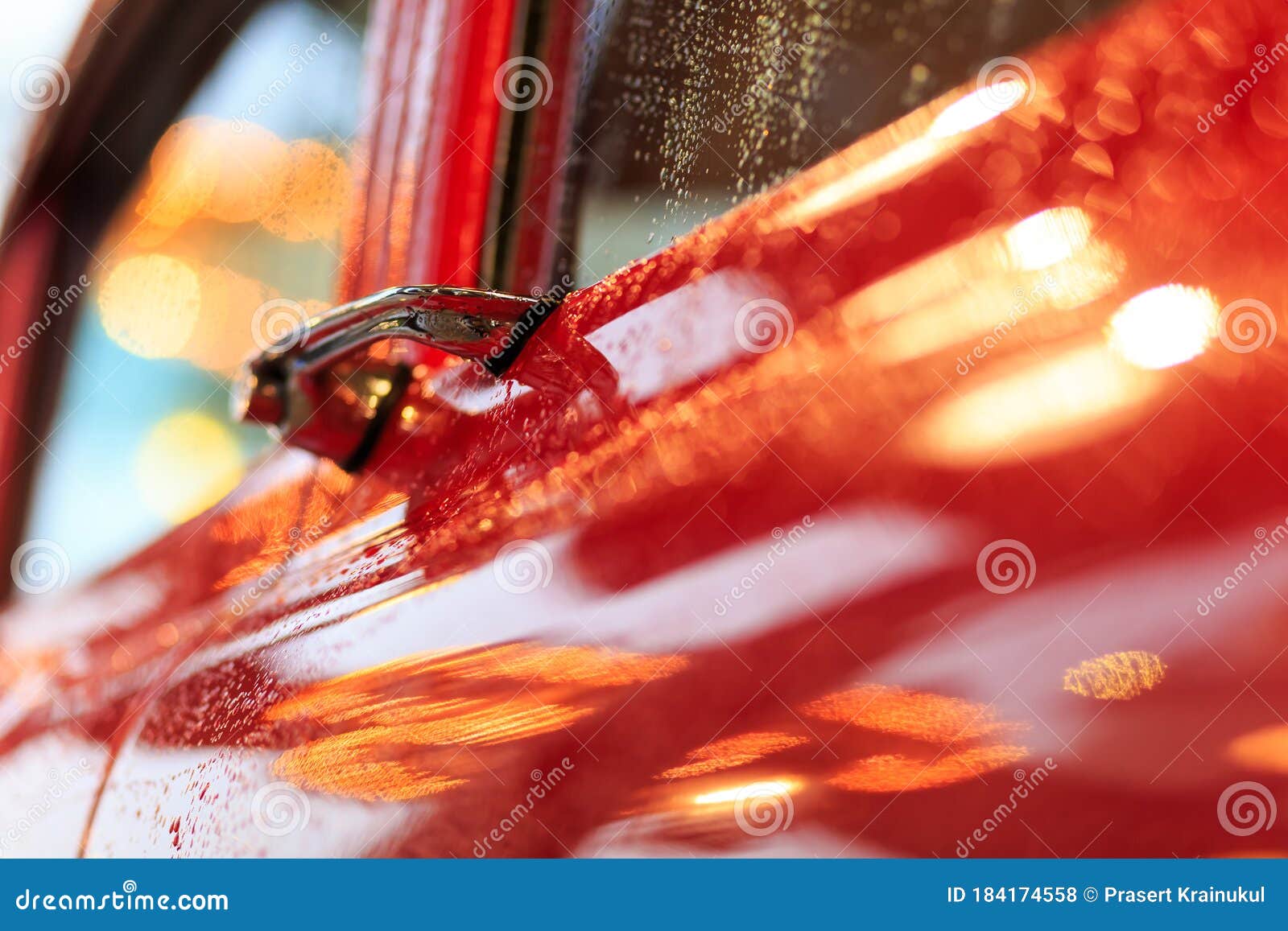 A Parts of the Red Vintage Car Stock Photo - Image of auto, luxury ...