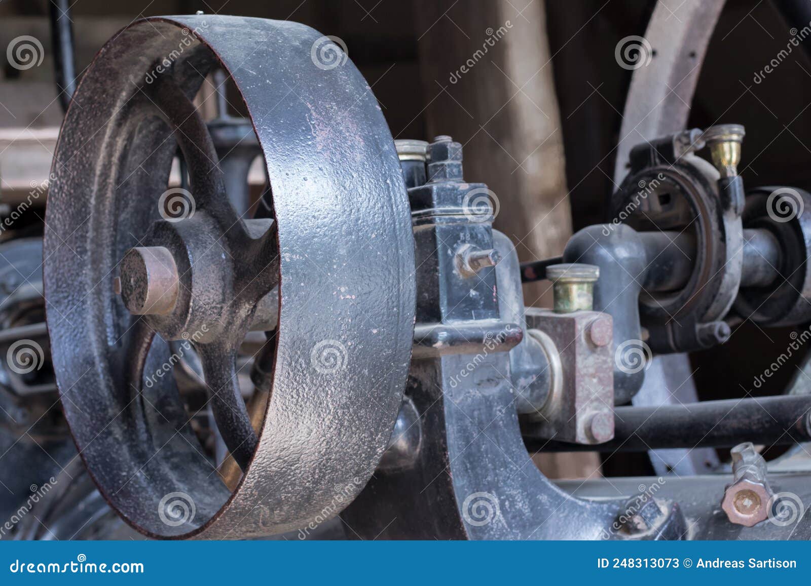 Parts of a Steam Engine in Close-up Shows the Technology and Aesthetics ...