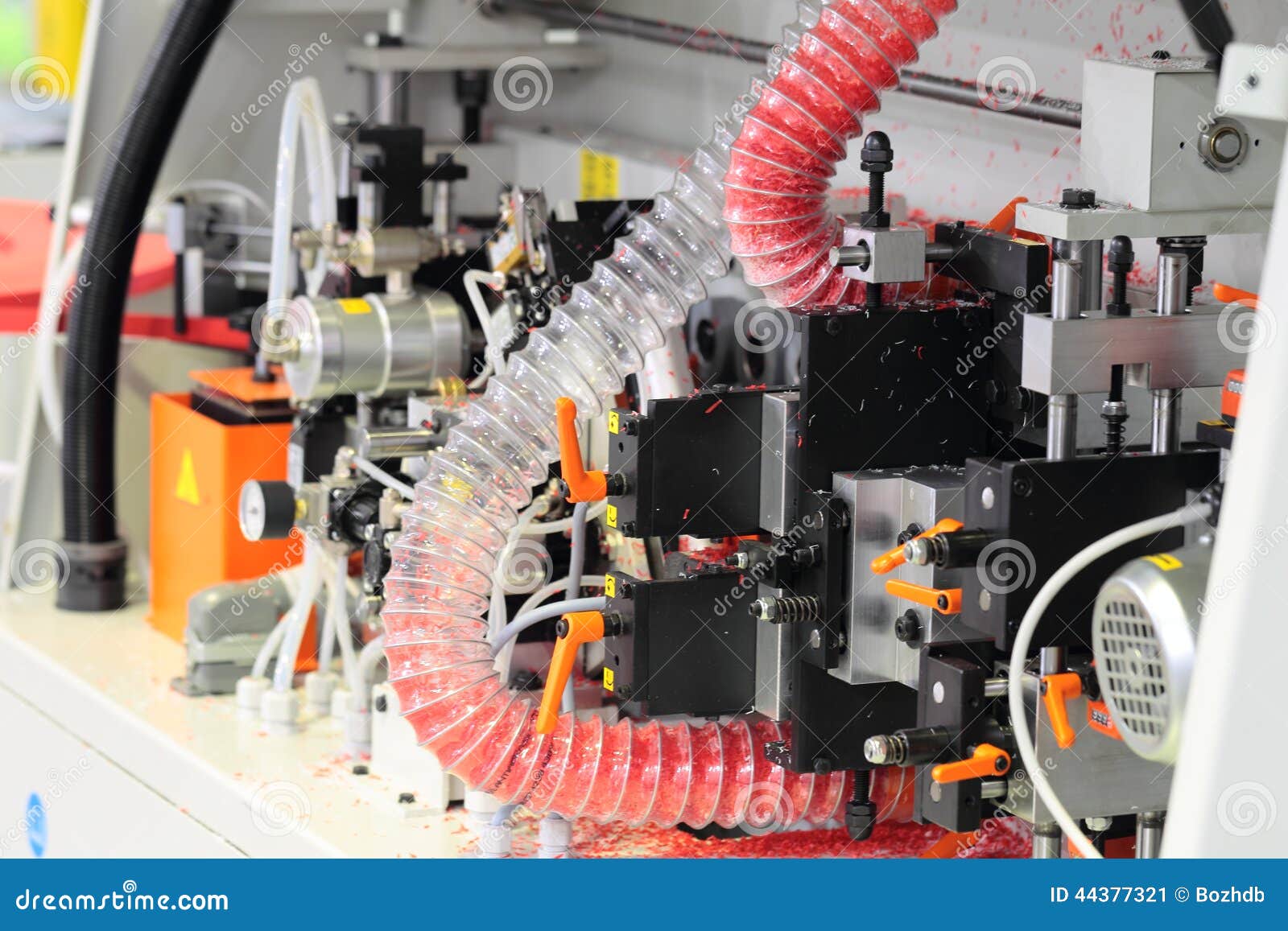 Parts of Woodworking Edging Machine Stock Image - Image of build, power ...