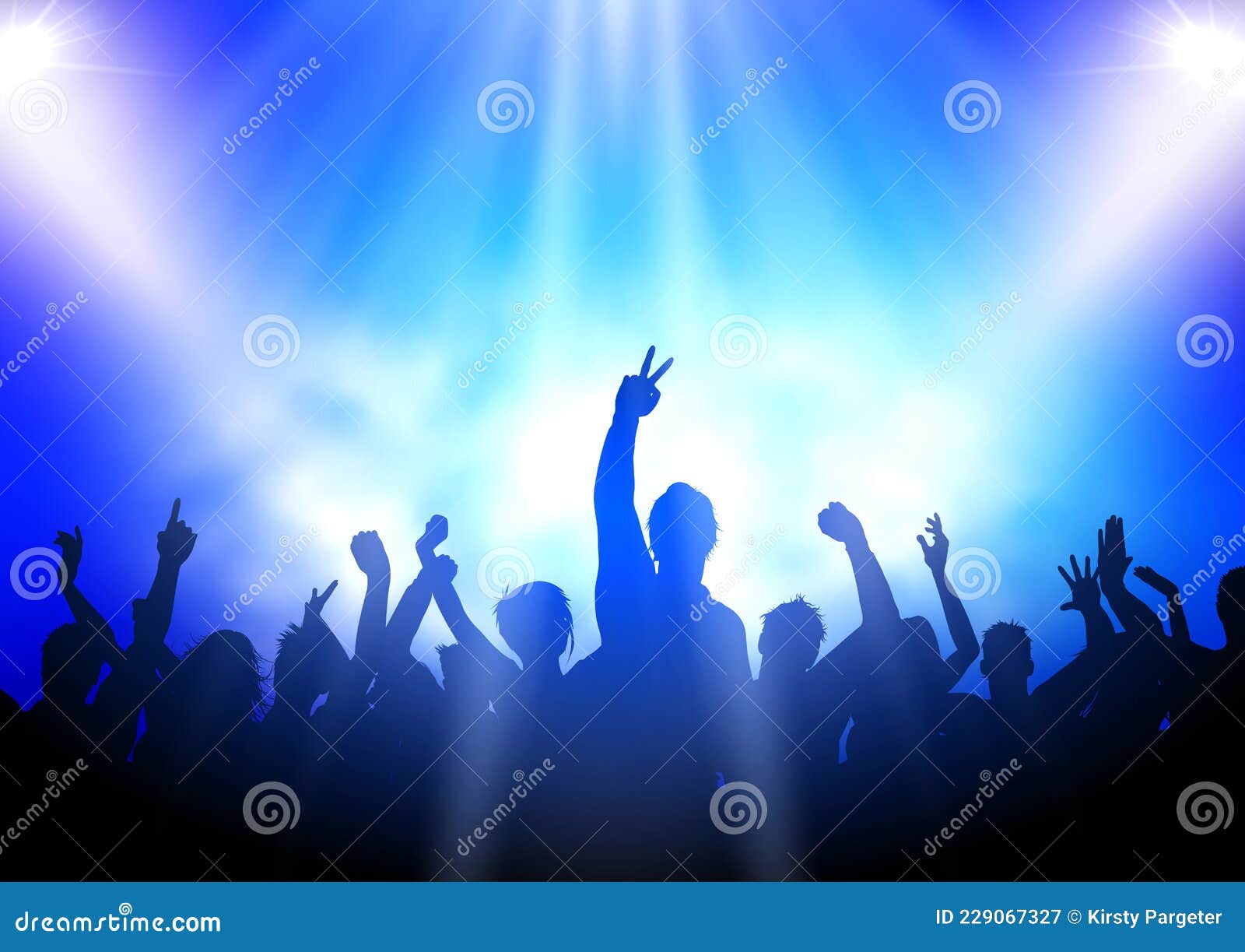 Audience Spotlight Represents Backdrop Backgrounds And Entertain Stock ...