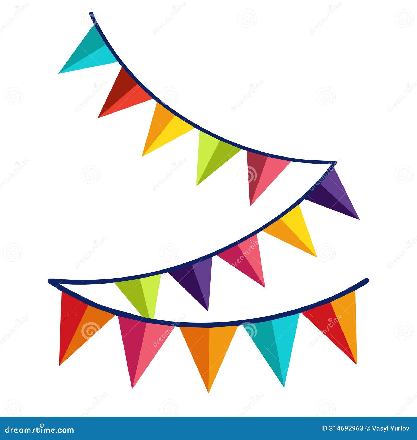 Party Background with Flags Vector Illustration Stock Vector - Illustration of bright, carnival ...