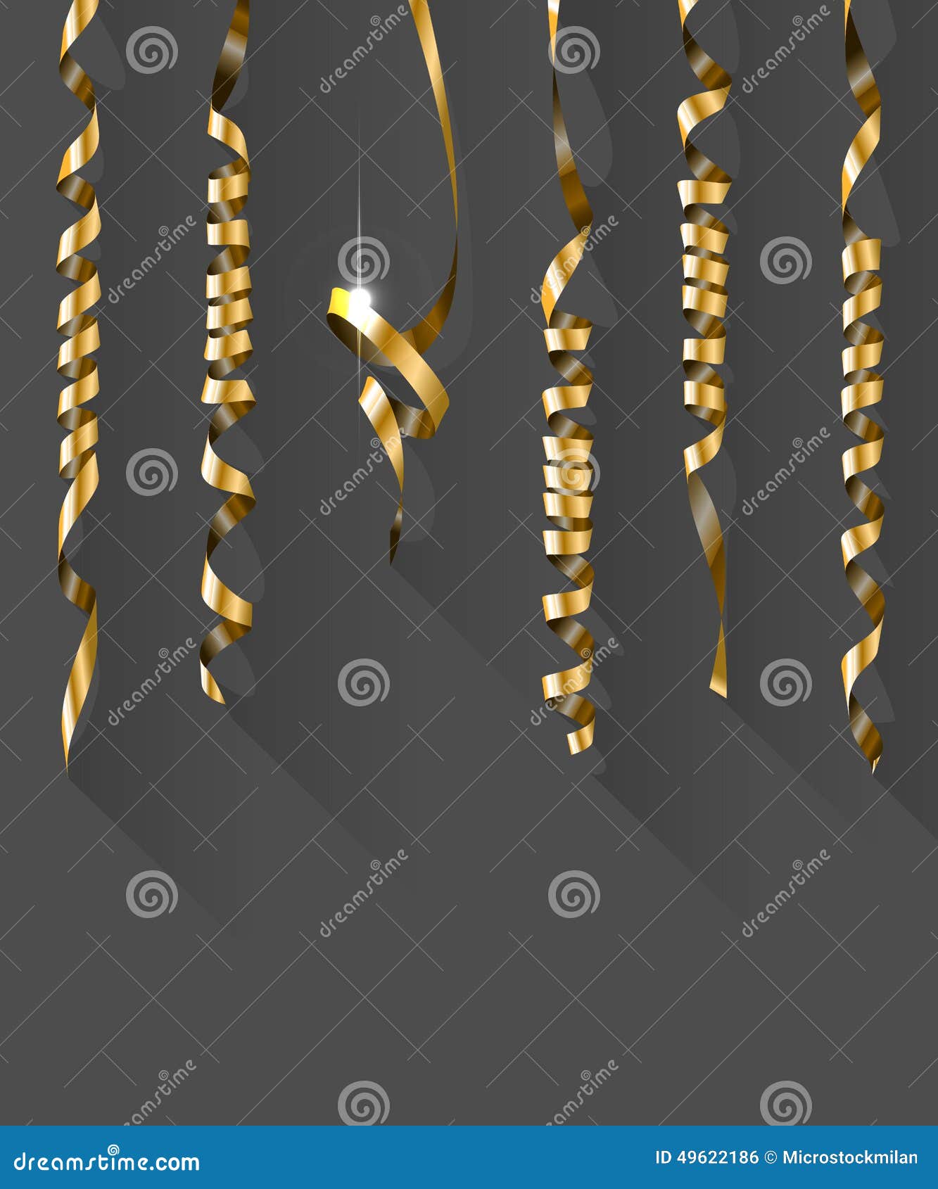 Party Background with Gold Streamers. Vector Stock Vector ...