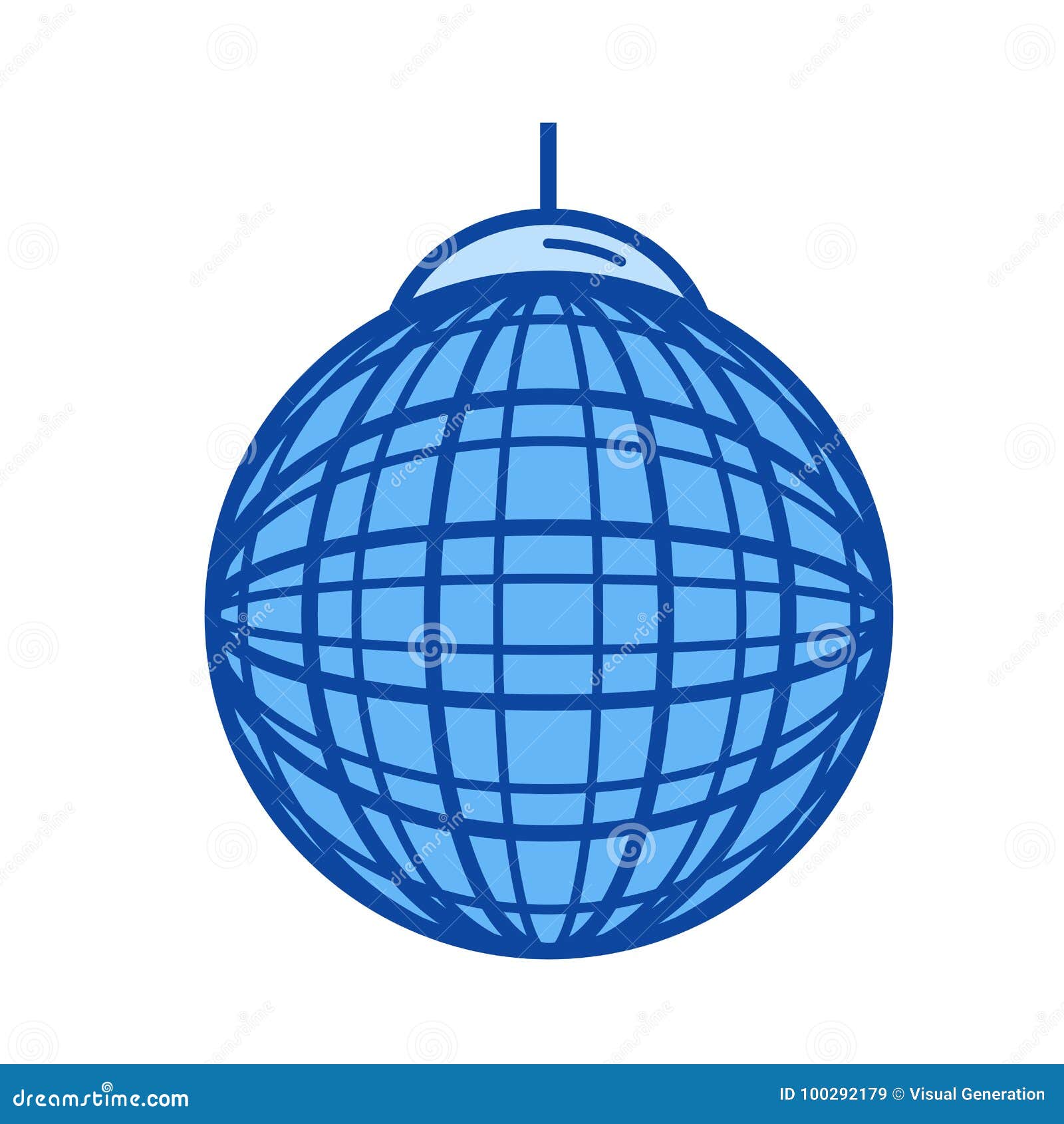 Party ball line icon. stock vector. Illustration of club - 100292179