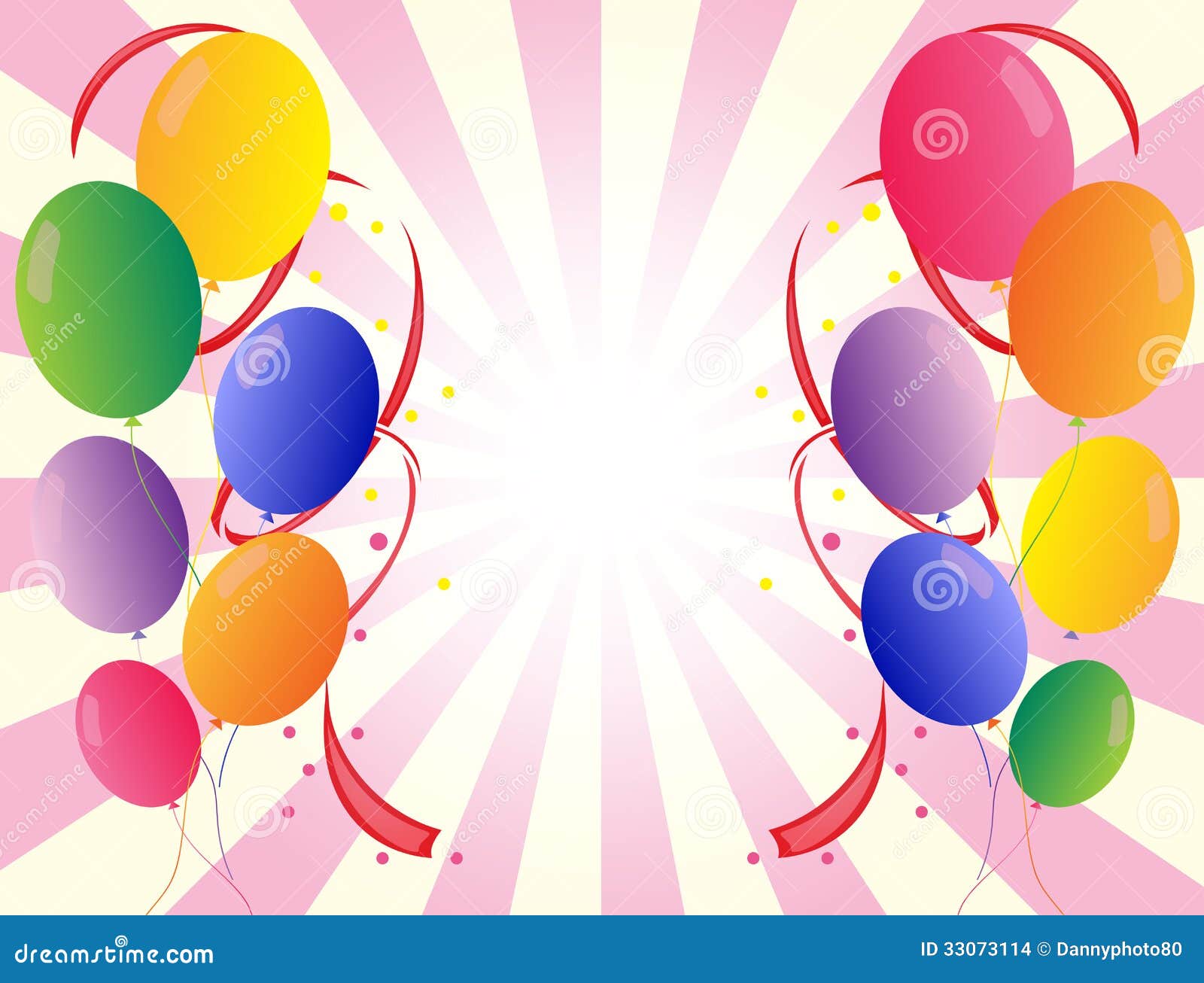 Party Balloons in Different Colors Stock Vector - Illustration of ...