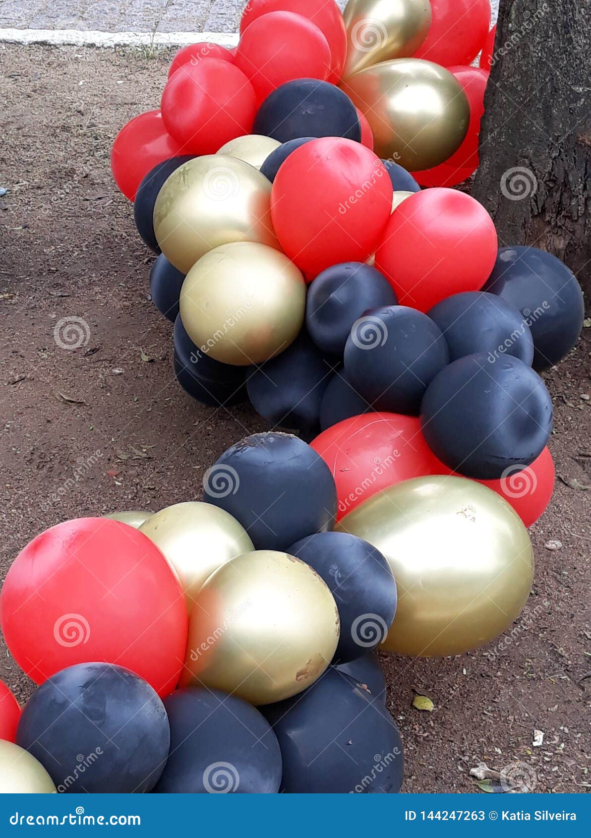 Party of Balloons, End of Party Stock Image - Image of black, party ...