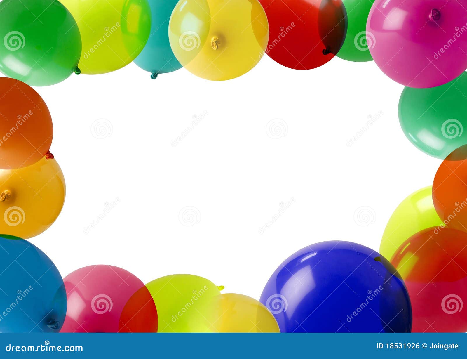 Party balloons in a frame stock photo. Image of coloured - 18531926