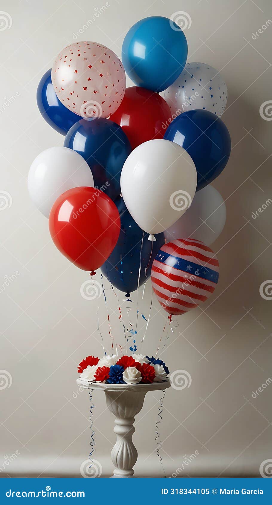 Ai Generated. Party Balloons, 4th of July Celebration in USA Stock ...