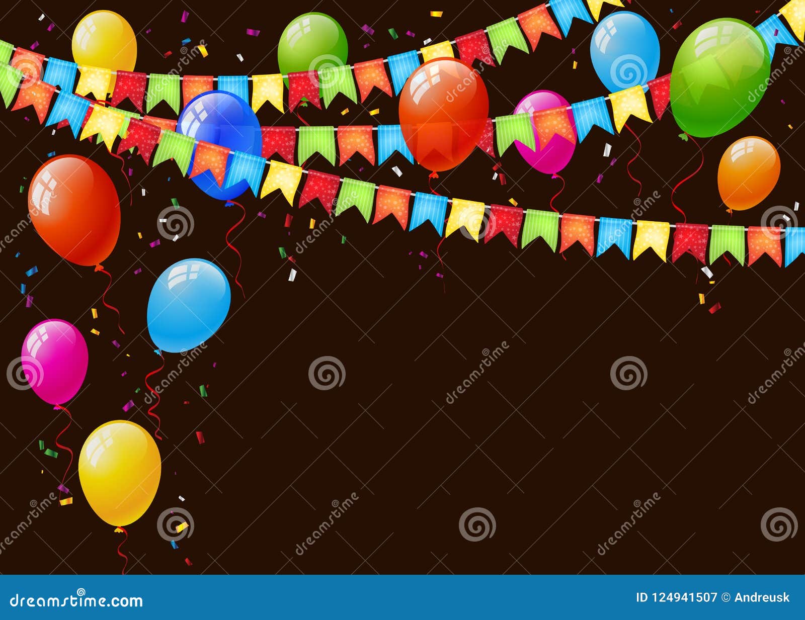 Party balloons vector stock vector. Illustration of celebration - 124941507