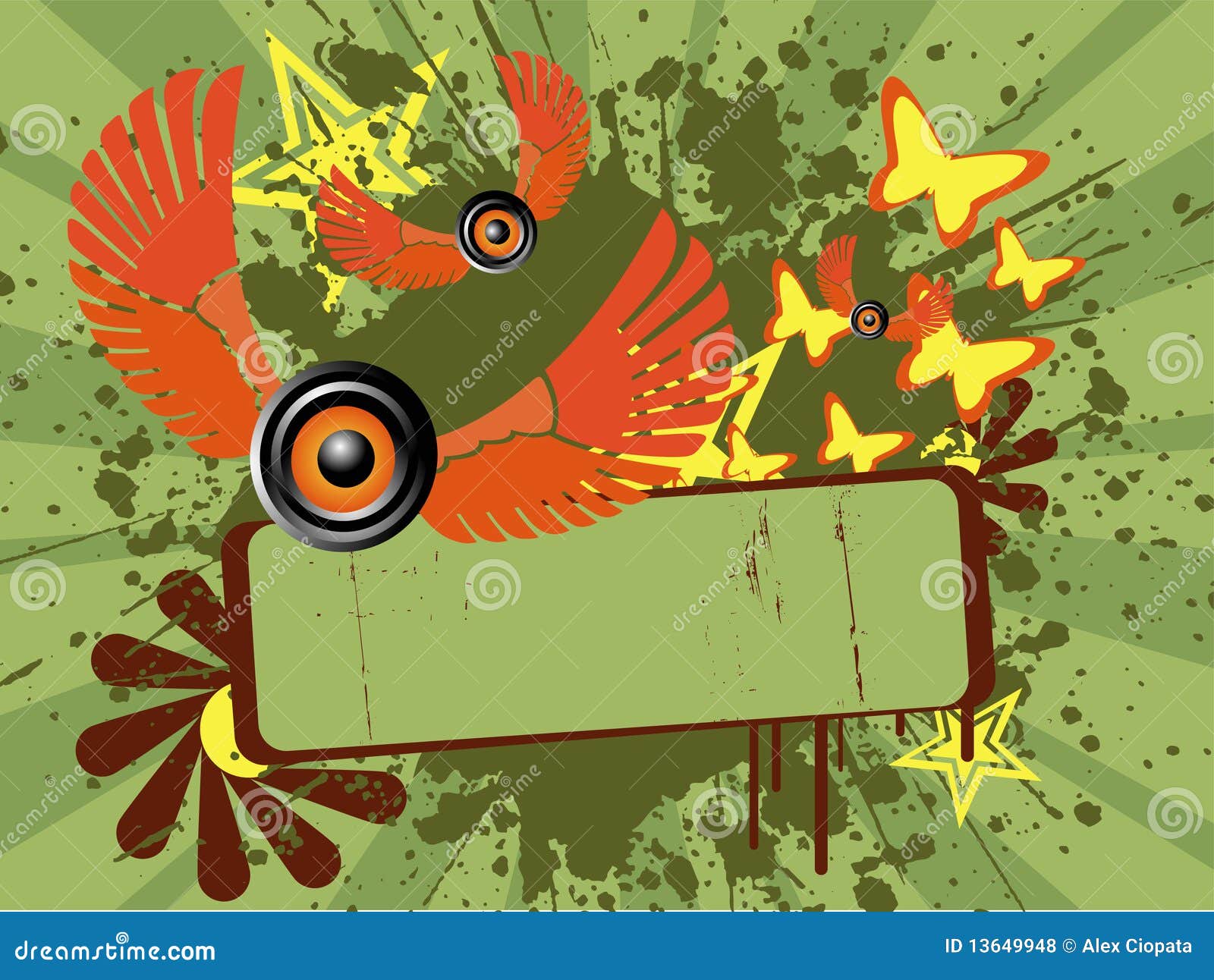 Party banner stock vector. Illustration of stain, rays - 13649948